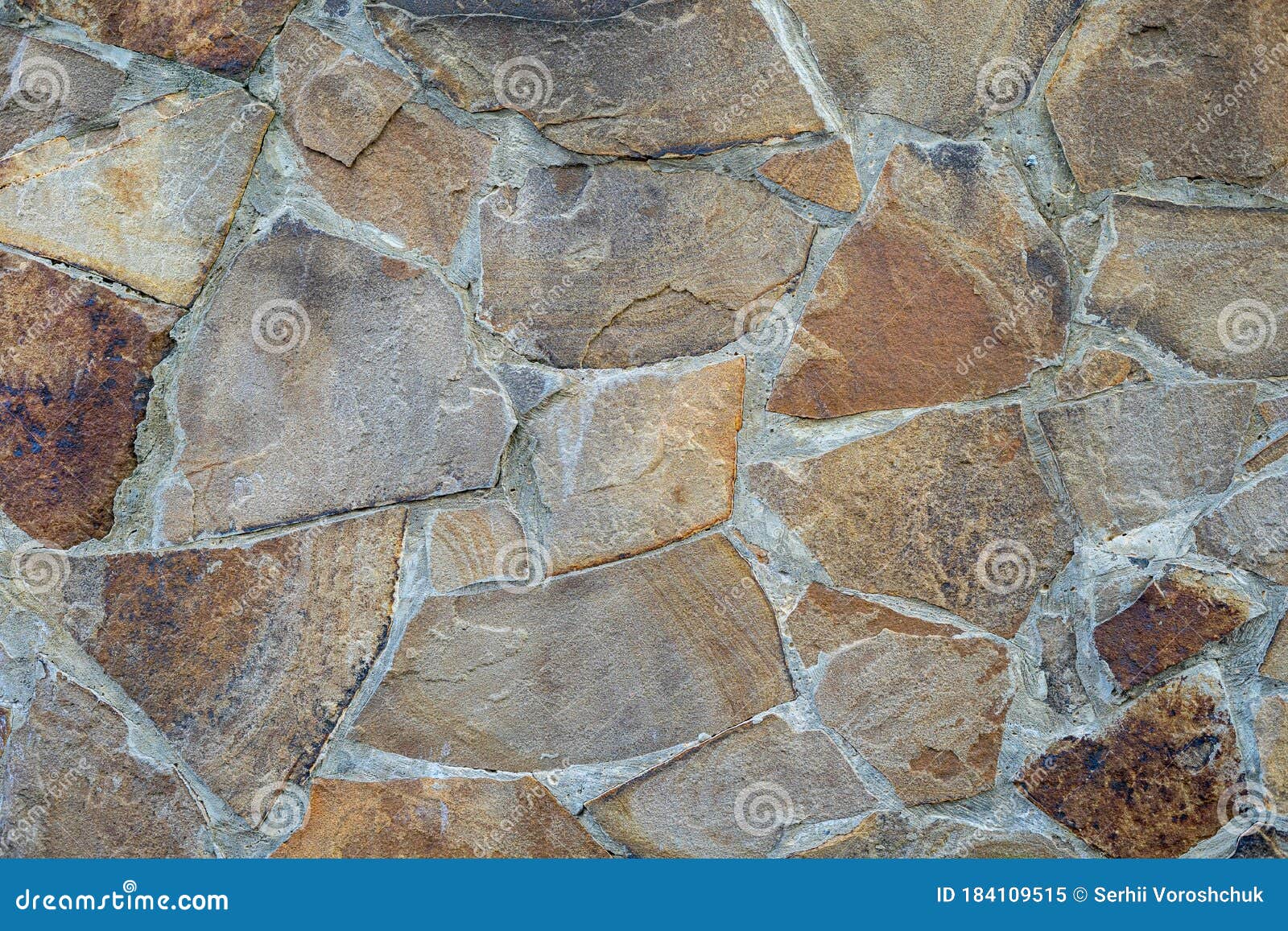 The Wall is Made of Rough Unhewn Stone Stock Image - Image of texture ...