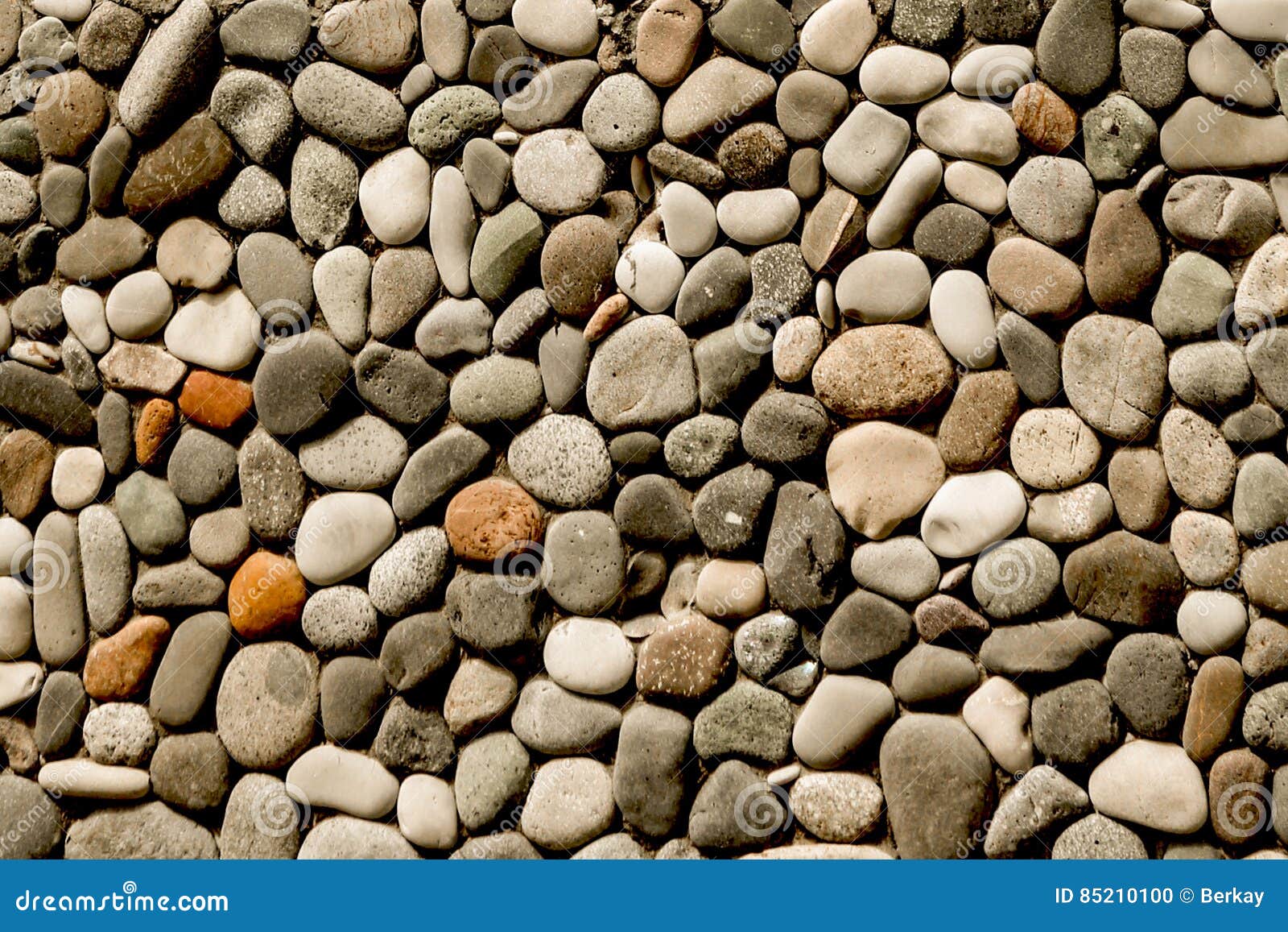 Wall Made of the Same Type of Stones Stock Photo - Image of ball ...