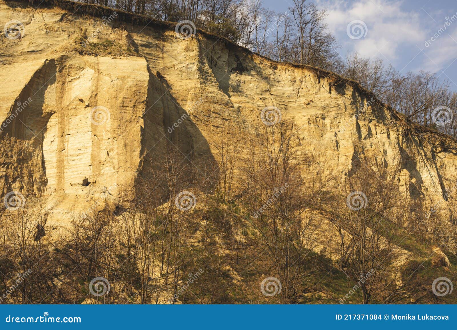 Wall Made of Sand, Sand Cliff. High Quality Photo Stock Photo - Image ...
