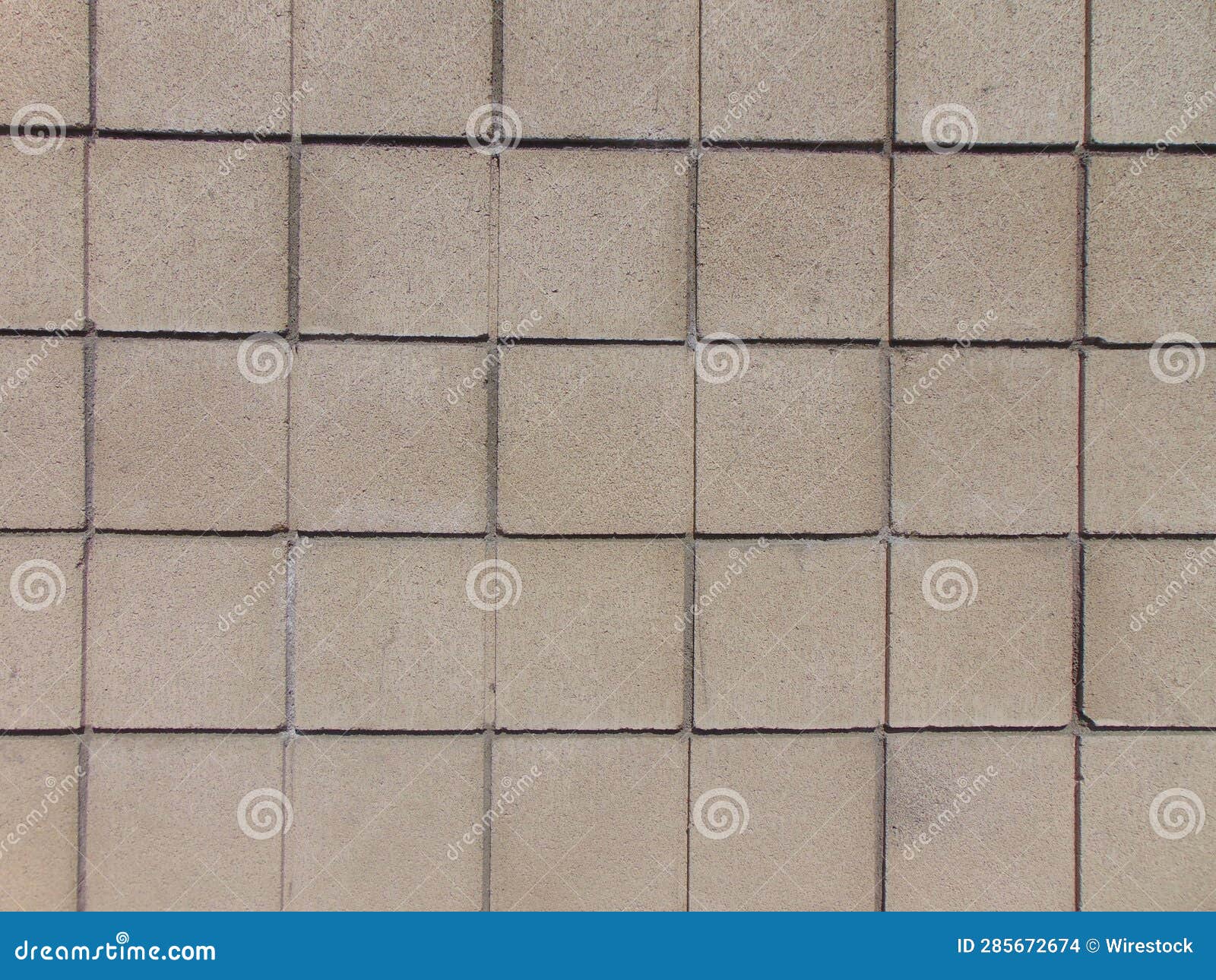Wall Made of Small Square Stone Blocks Stock Photo - Image of building ...