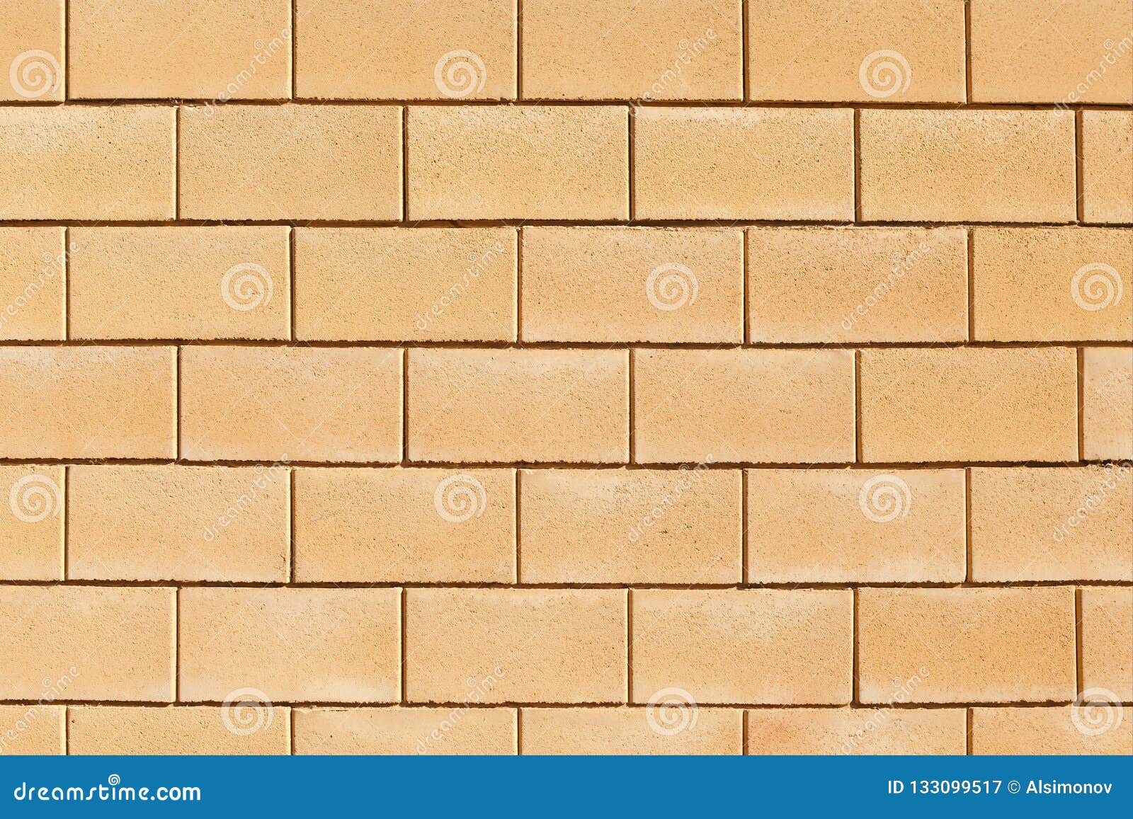 Wall Made of Smooth, Rectangular Yellow Sandstone Blocks. Background ...