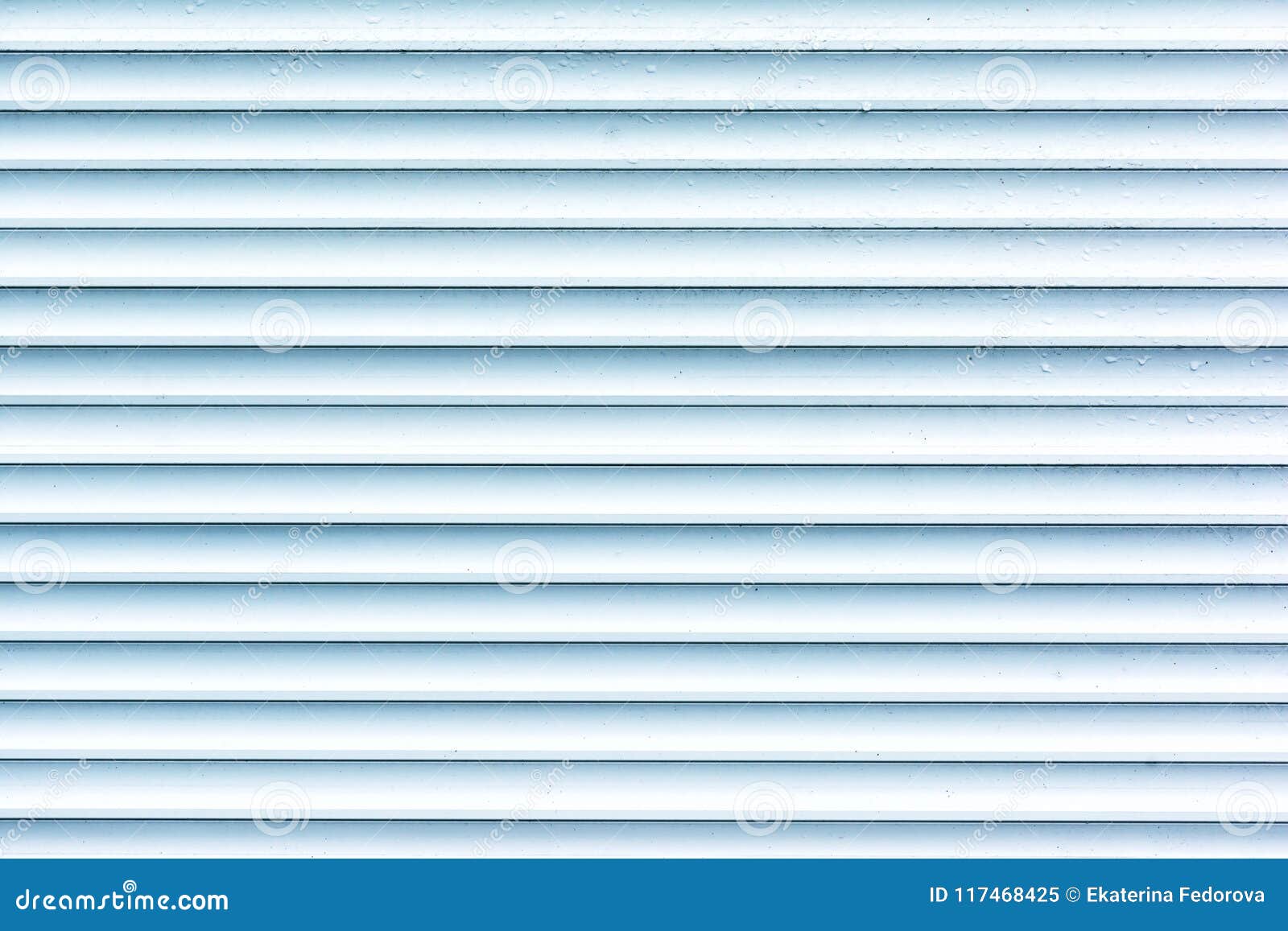 A Wall Made of Smooth Slats. Background Light Blue Horizontal Bars ...