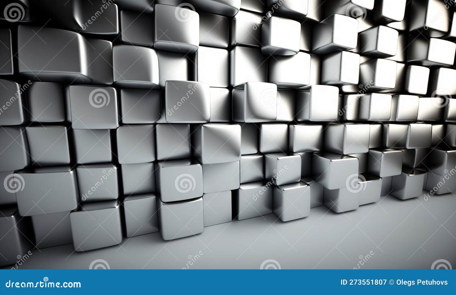 A Wall Made Up of Cubes with a Light Shining through Them on a White ...