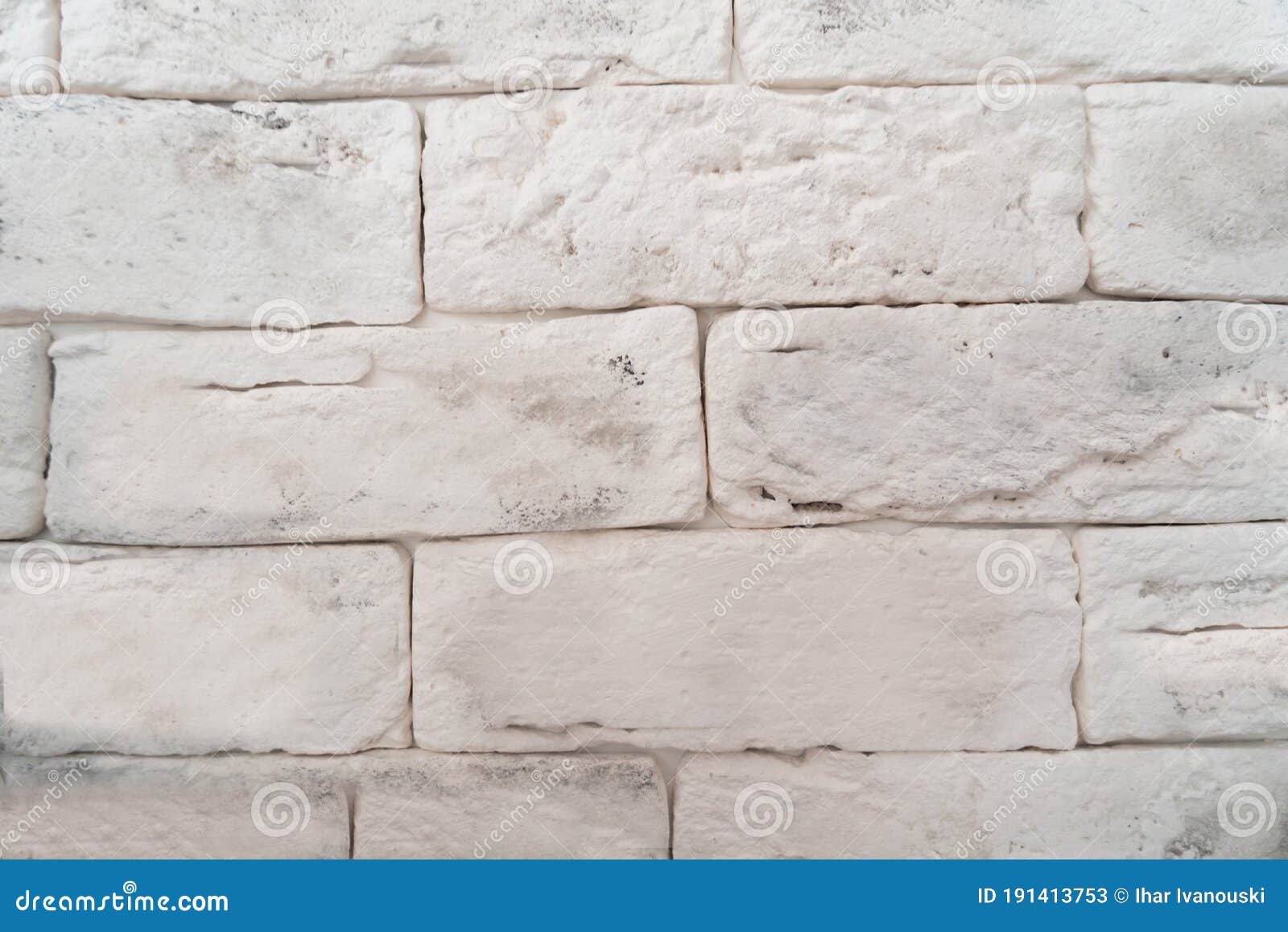 The Wall is Made of White Rectangular Blocks Stock Image - Image of ...