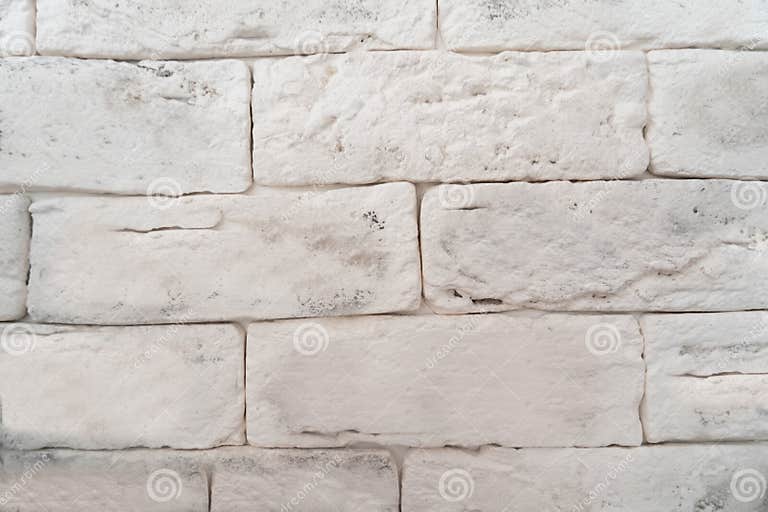 The Wall is Made of White Rectangular Blocks Stock Image - Image of ...
