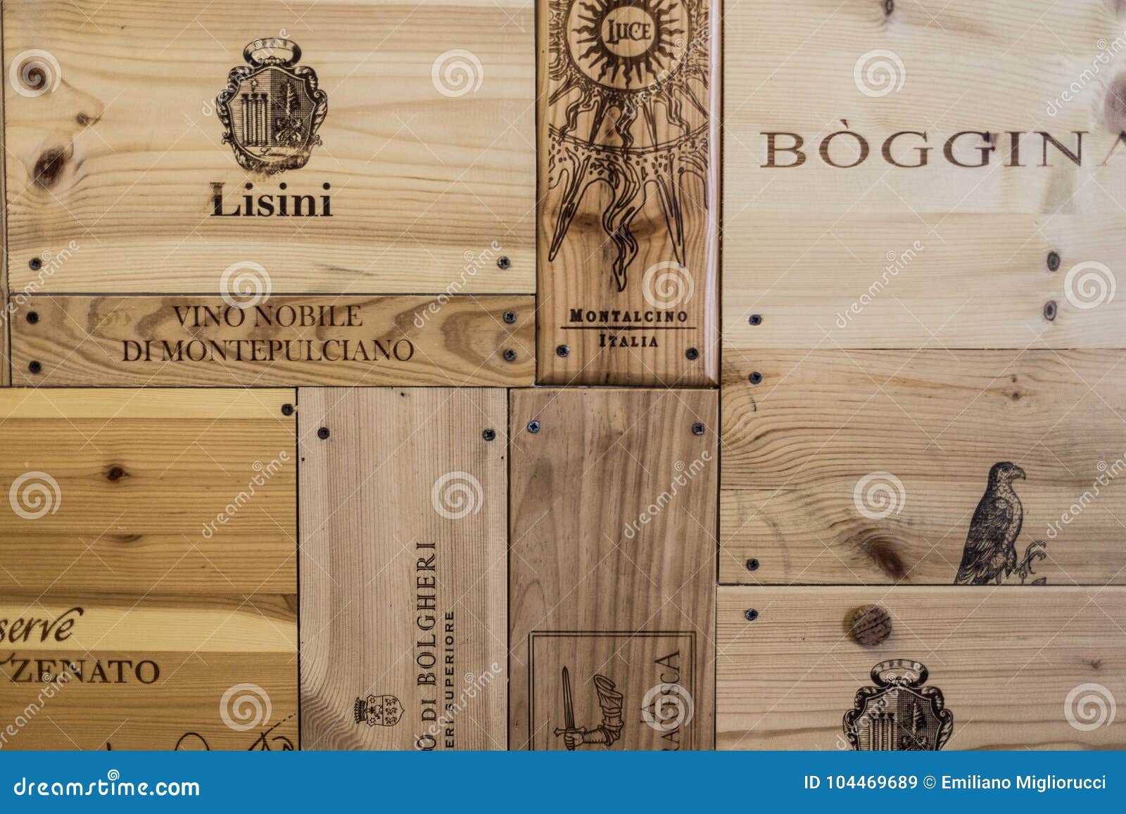 A Wall Made of Wine Boxes in a Elegant Restaurant Editorial Stock Image ...