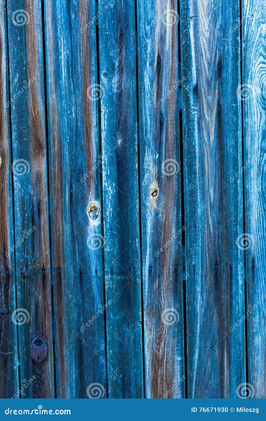 Wall Made with Wooden Planks. Blue Colored Stock Photo - Image of decor ...