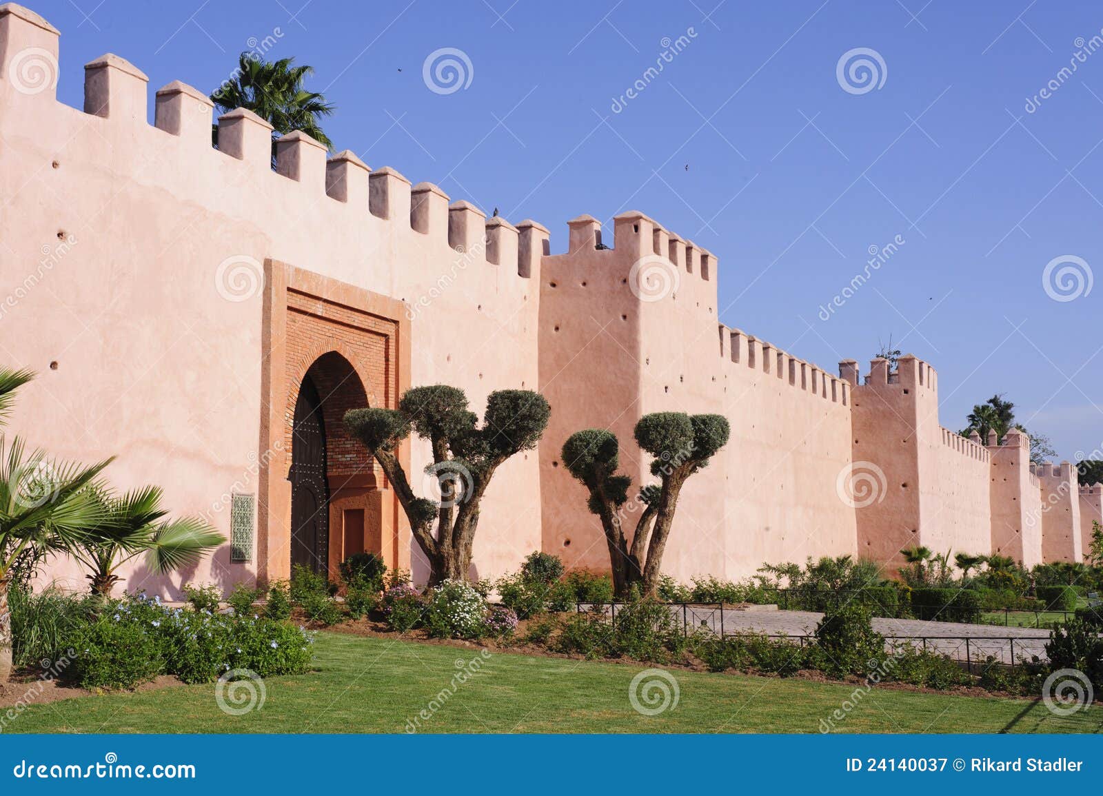 Wall of Marrakesh stock image. Image of arabic, marrakesh - 24140037