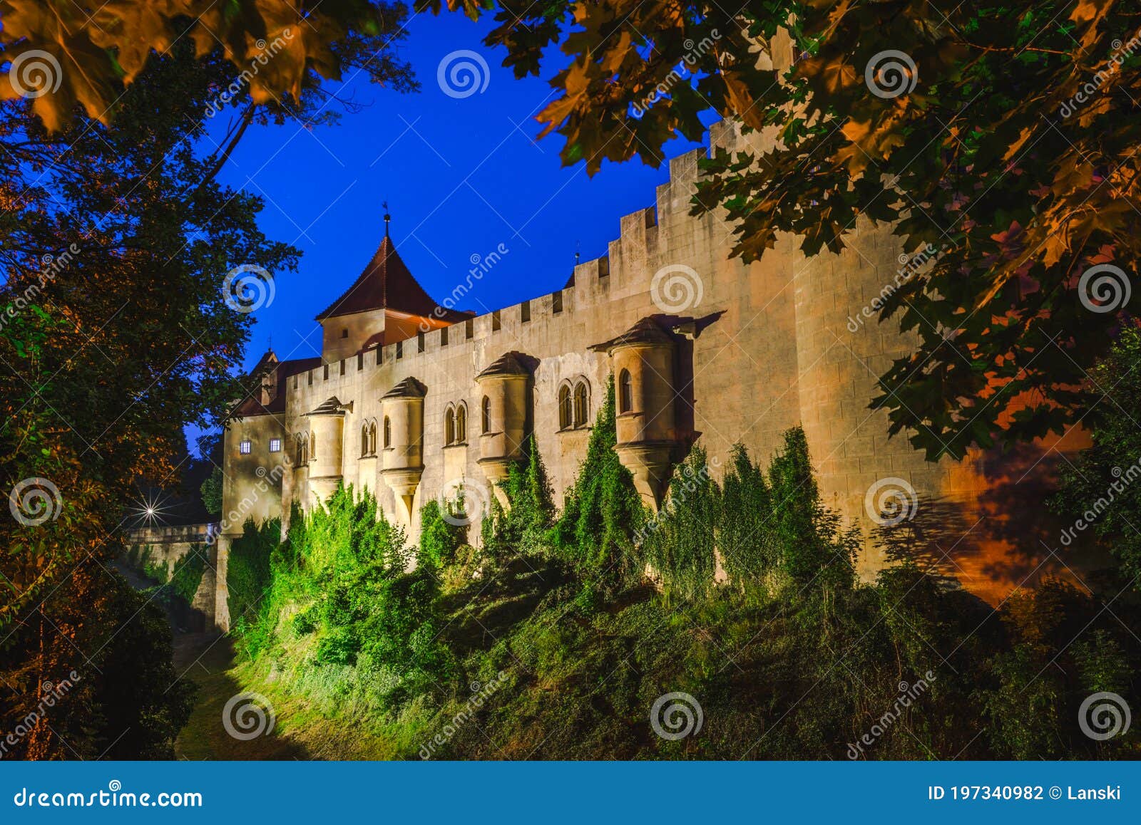 Wall of Bojnice Castle stock photo. Image of palace - 197340982