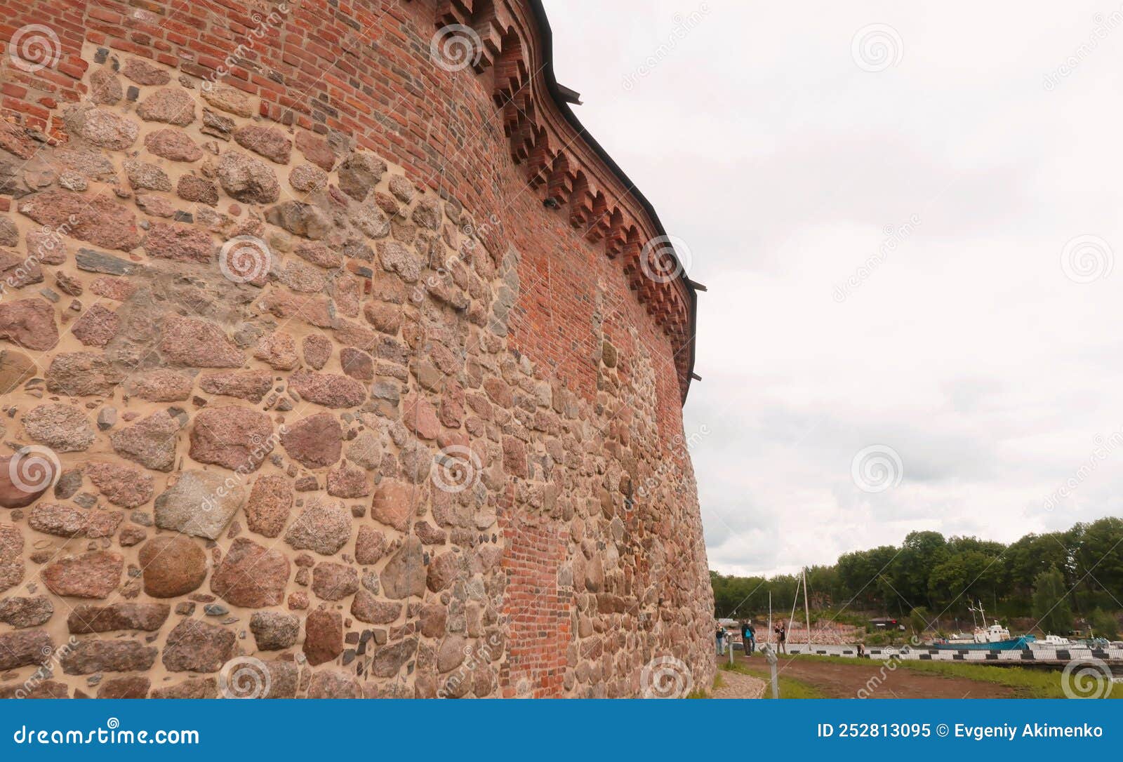Wall of a Medieval Castle Made of Stone Stock Image - Image of ruins ...