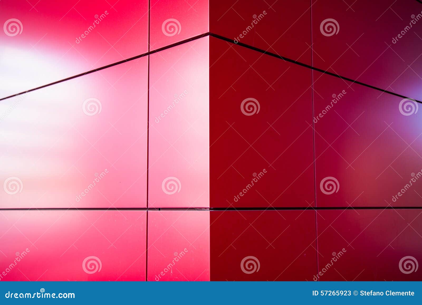 Wall in Metal with Geometric Pattern and Symmetric Stock Image - Image ...