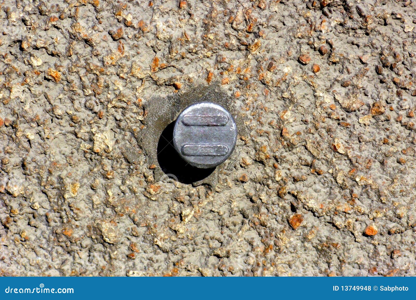 Wall with metallic object stock photo. Image of building - 13749948