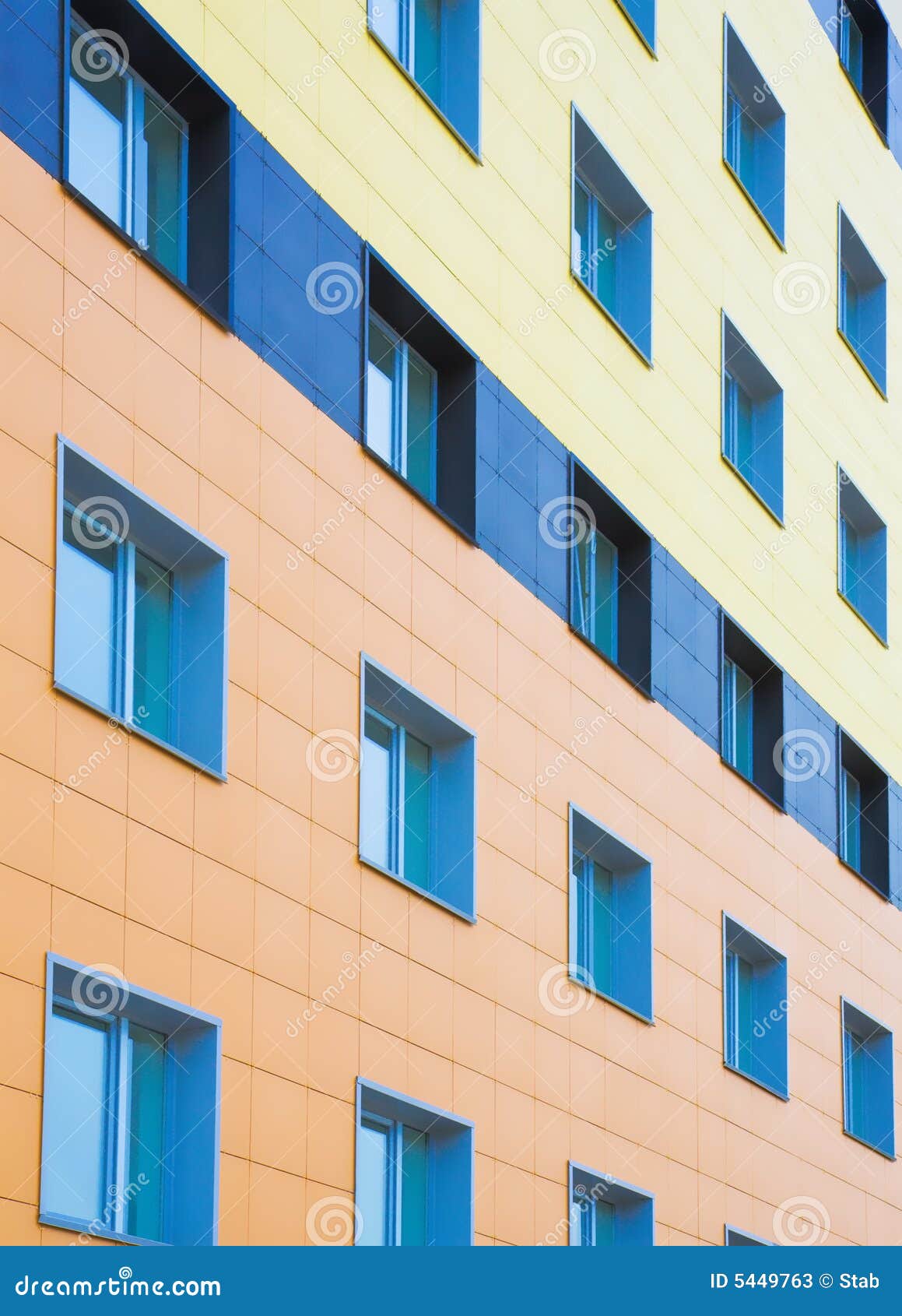Wall of the Modern Building Stock Image - Image of color, building: 5449763