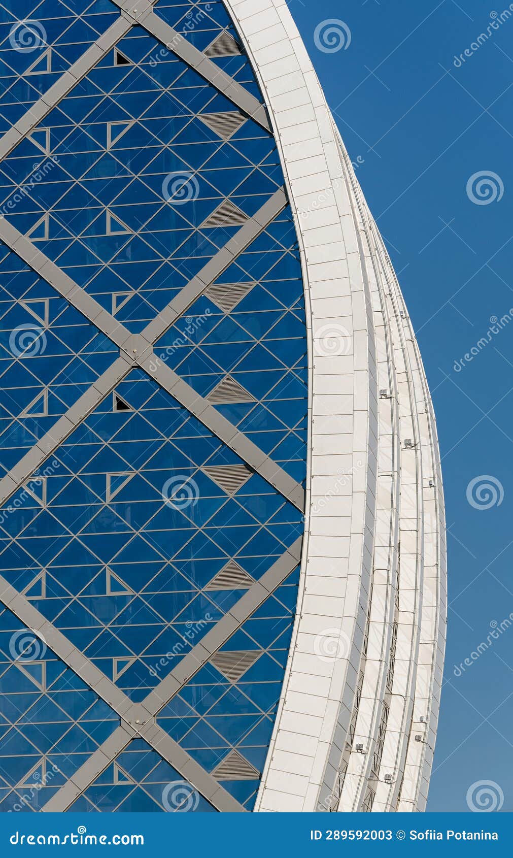 Wall of a Modern Building with a Gradation of Blue Stock Image - Image ...