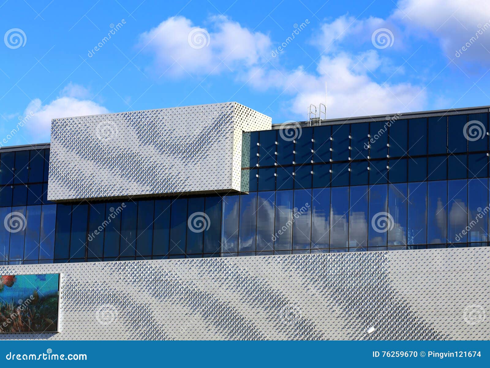 Wall of Modern High-tech Style Building Stock Photo - Image of large ...