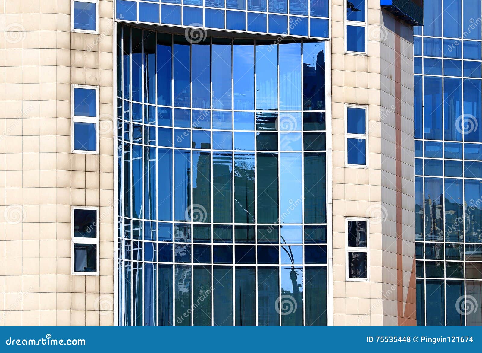 Wall of Modern High-tech Style Building Stock Photo - Image of modern ...