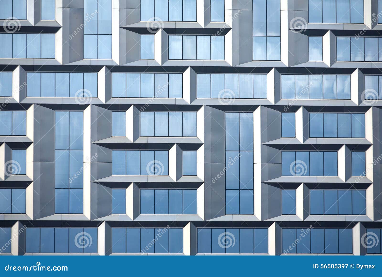 Wall of Modern Office Building of Glass and Metal in Techno Style Stock ...