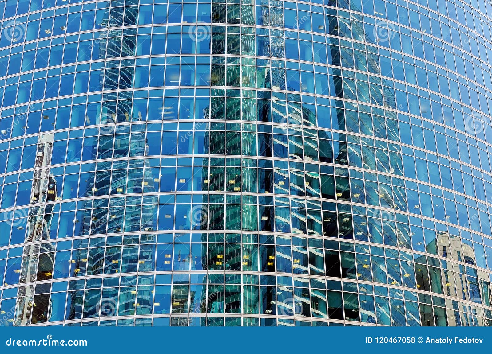 Wall of a Modern Skyscraper with Windows on a Facade Stock Photo ...