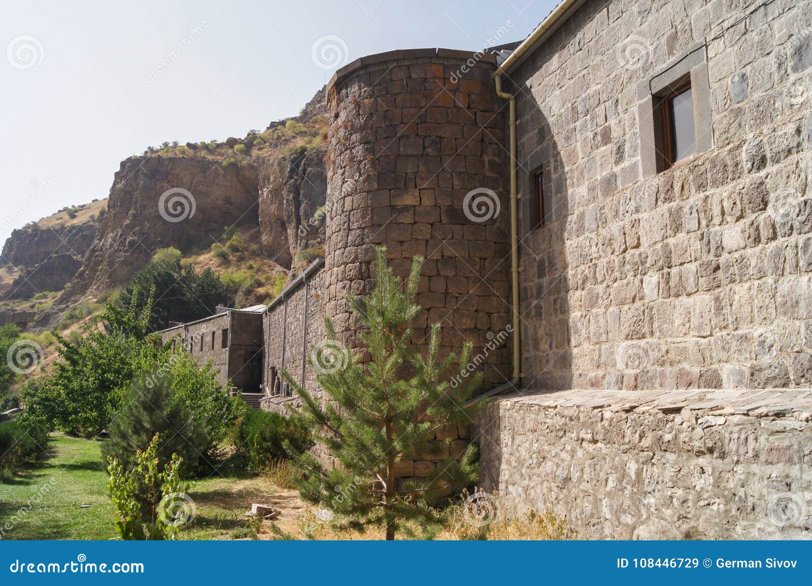 The Wall of the Monastery Complex. Stock Image - Image of street ...