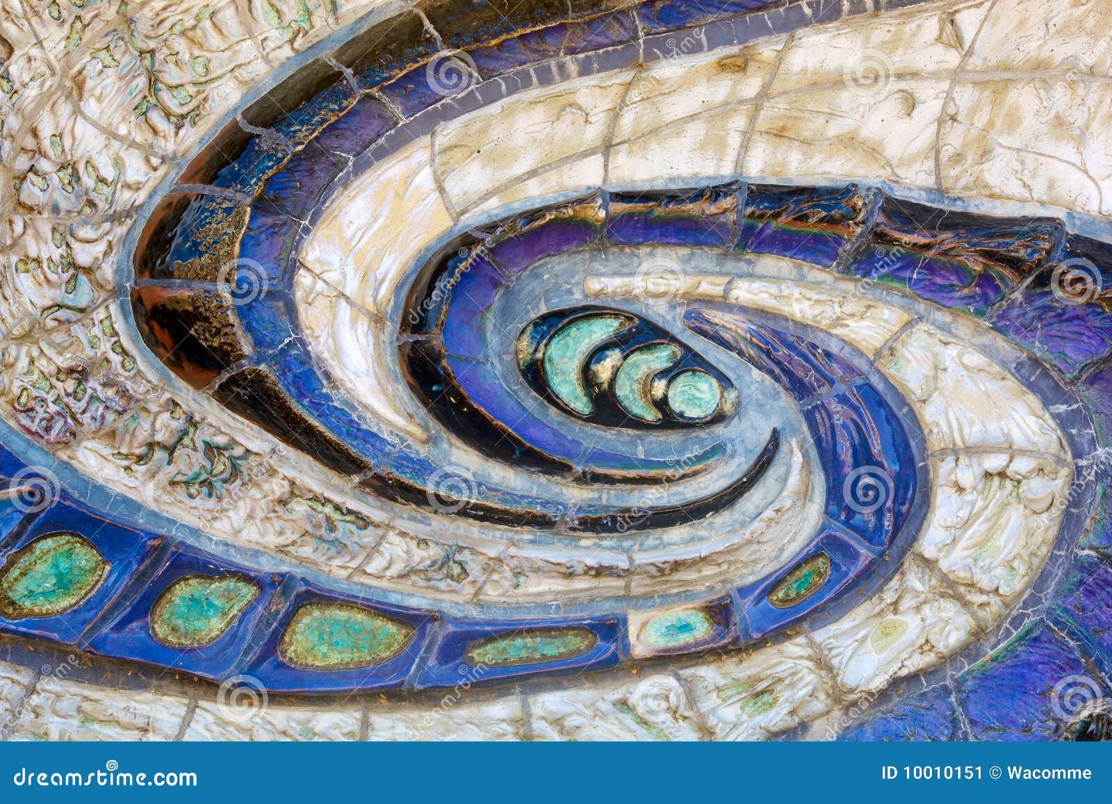 Wall Mosaic Swirl stock image. Image of white, oval, close - 10010151