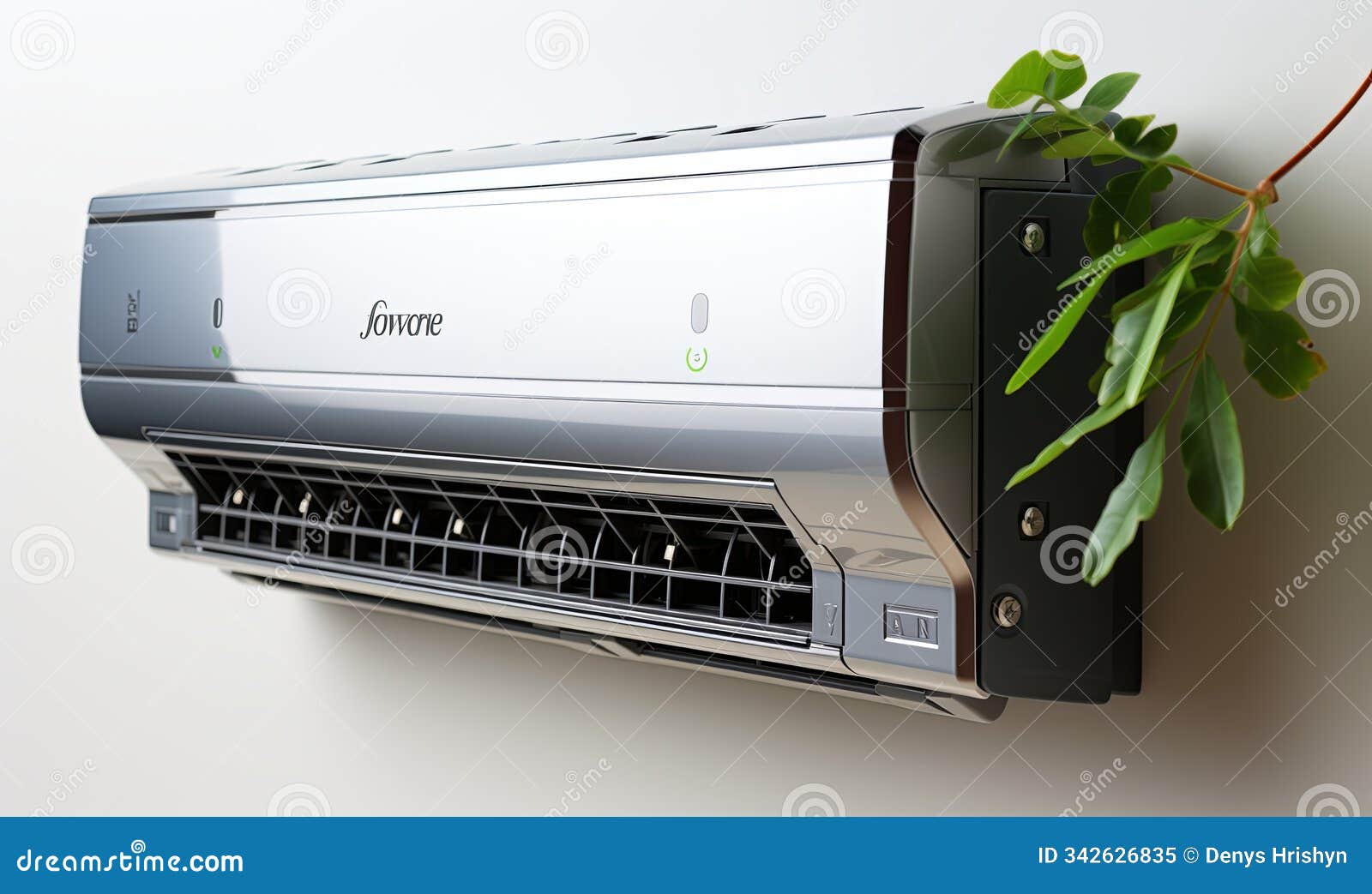 Wall Mounted Air Conditioner on White Wall Stock Image - Image of ...