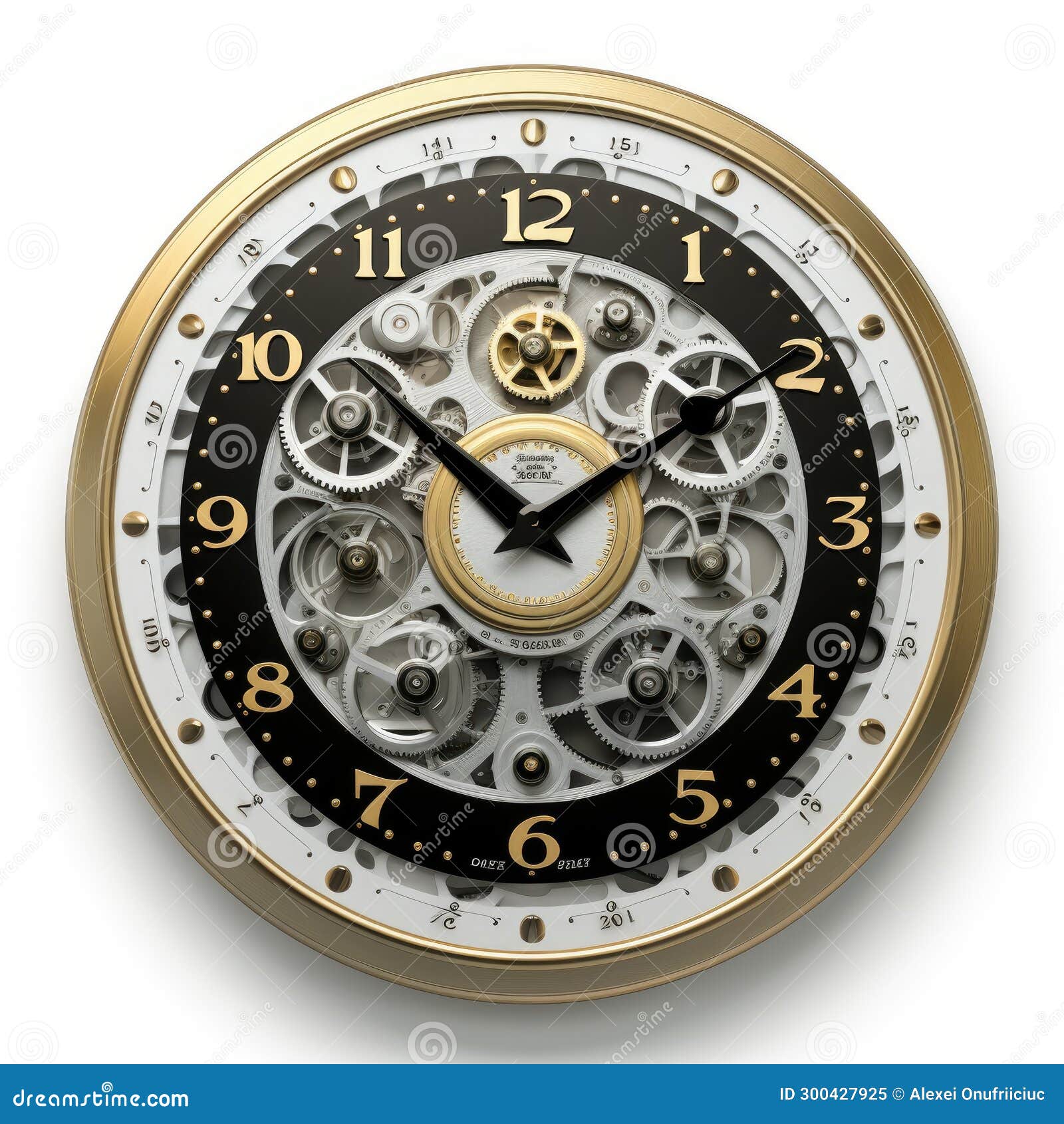 Wall-mounted Analog Clock. Clock with Hands. Round Clock with Hands Stock Illustration ...