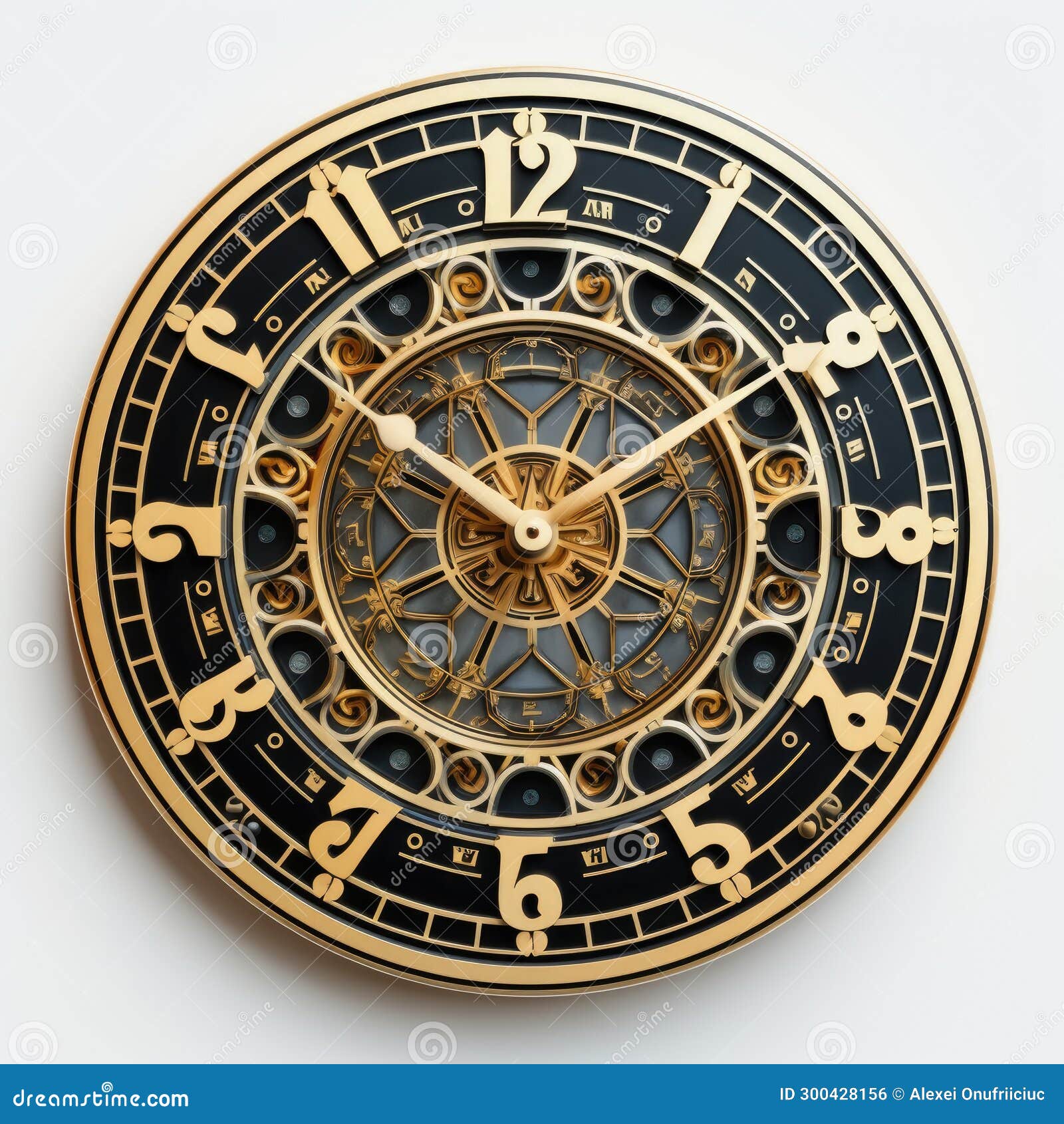 Wall-mounted Analog Clock. Clock with Hands. Round Clock with Hands ...