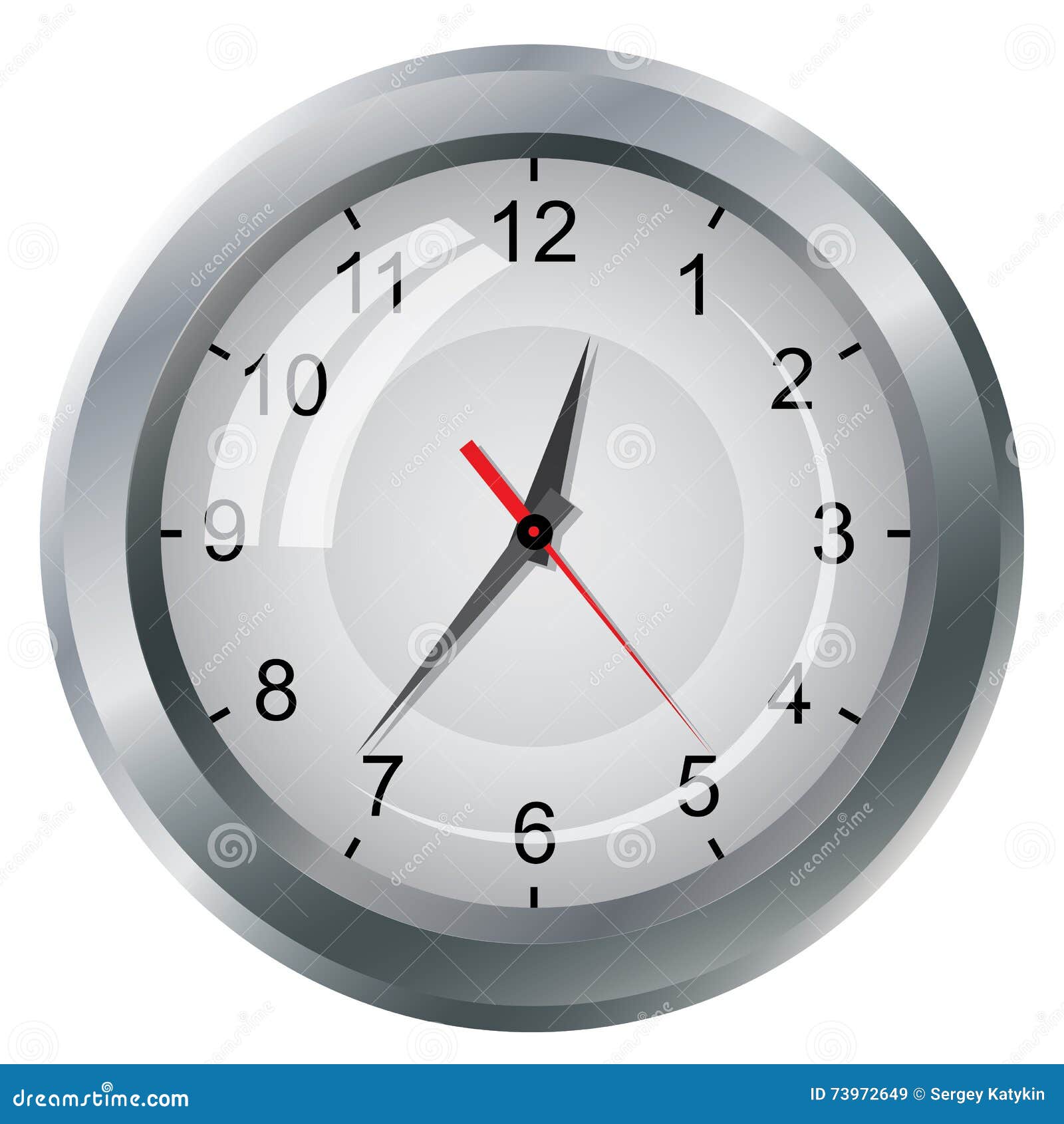 Wall Mounted Digital Clock. Stock Vector - Illustration of black ...