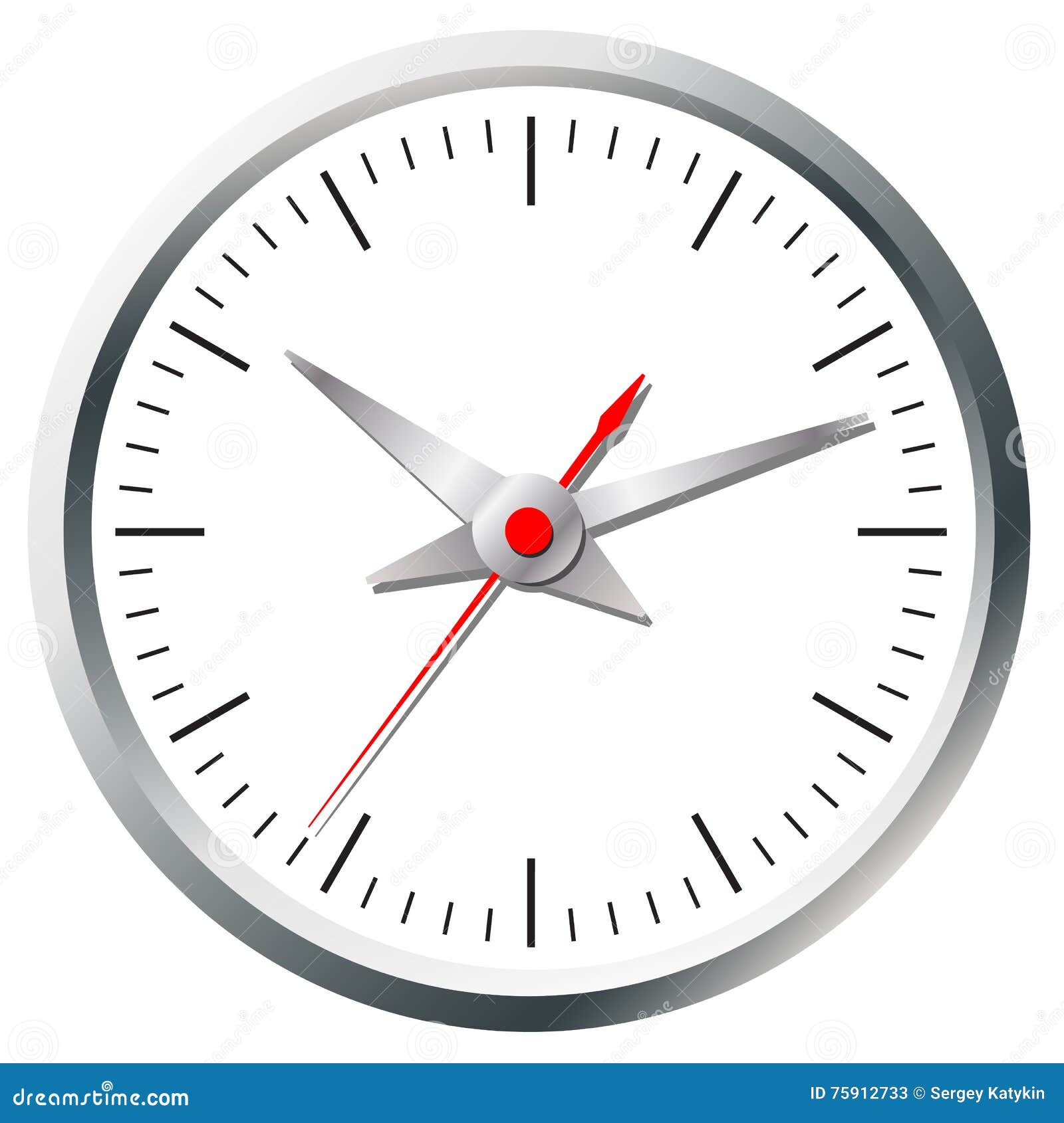 Wall Mounted Digital Clock. Stock Vector - Illustration of vector ...