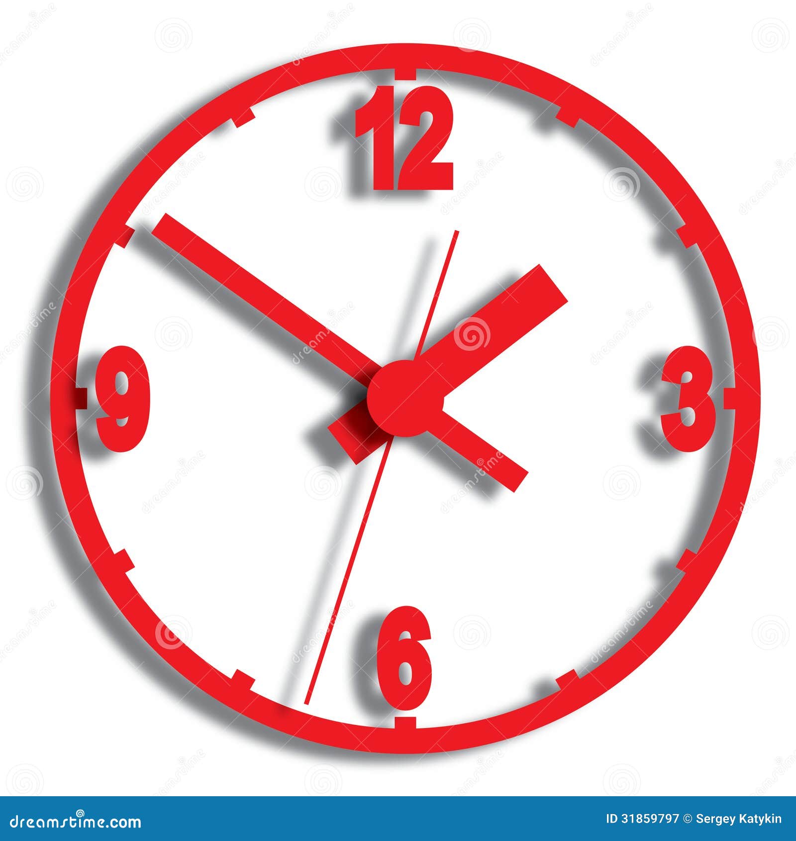 Wall Mounted Digital Clock. Cartoon Vector | CartoonDealer.com #31859797