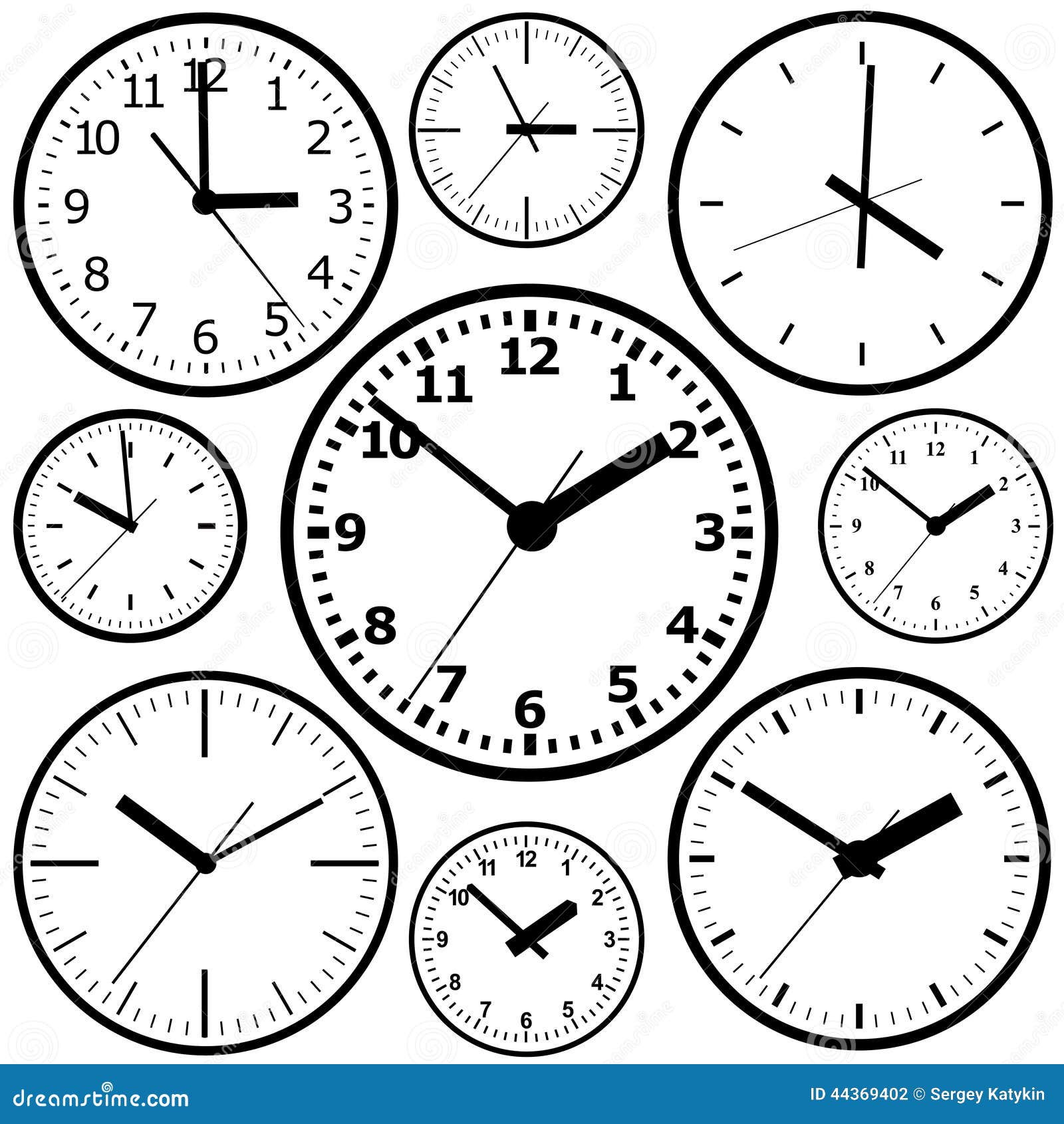 Wall Mounted Digital Clock. Stock Vector - Illustration of business ...