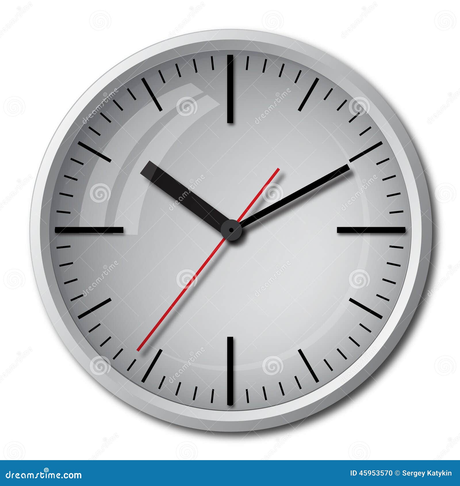 Wall Mounted Digital Clock. Stock Vector - Illustration of timepiece ...