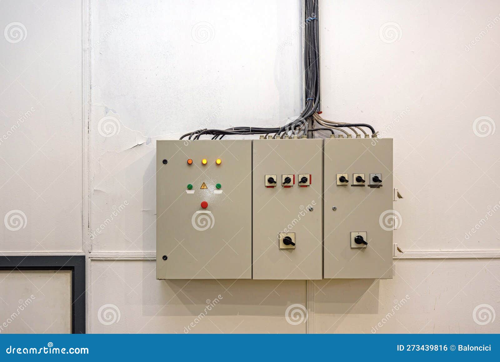 Wall Electric Power Box stock photo. Image of switch - 273439816