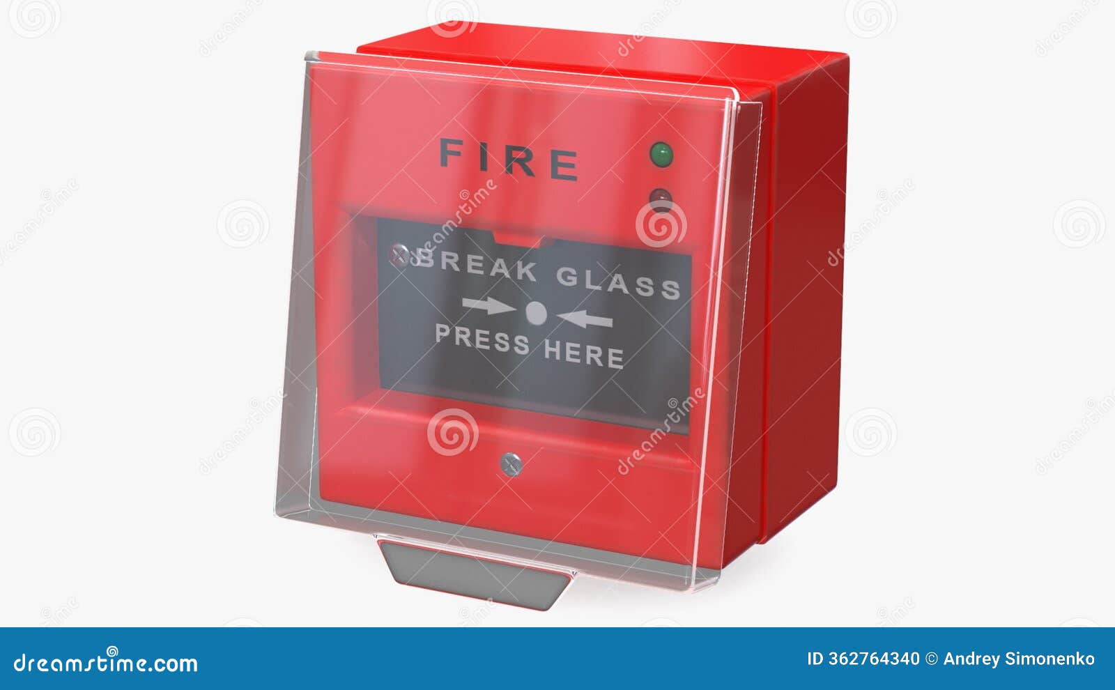 Wall Mounted Emergency Fire Alarm Break Glass Stock Photo - Image of ...