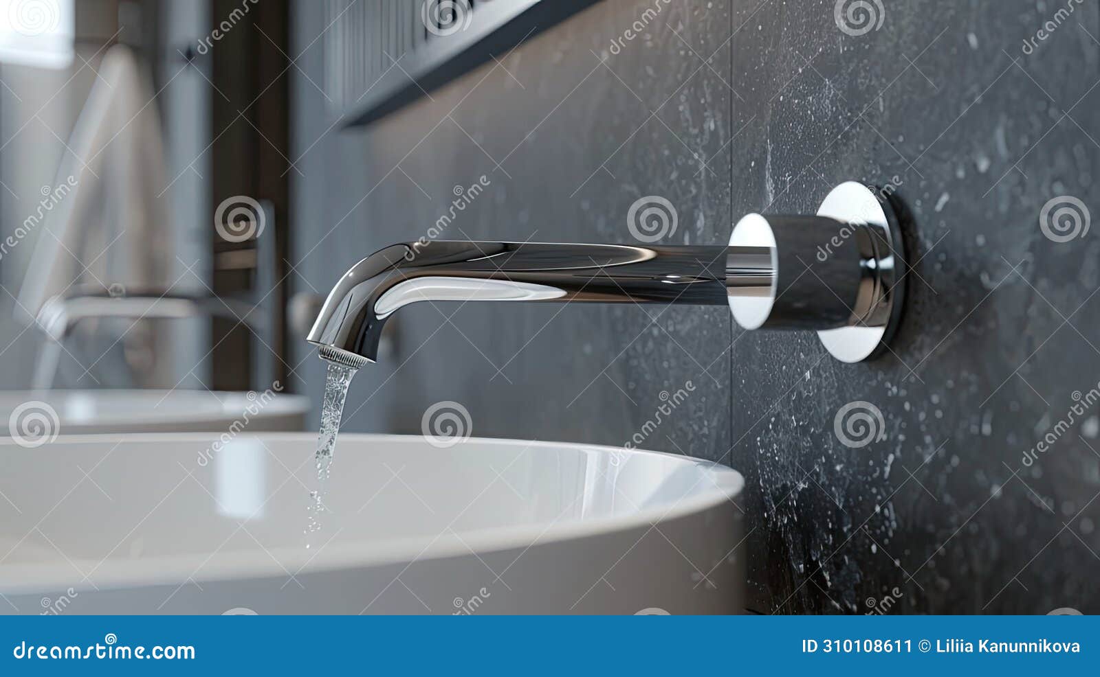 Wall-mounted Faucet with a Touch Switch, Ensuring Constant Temperature ...