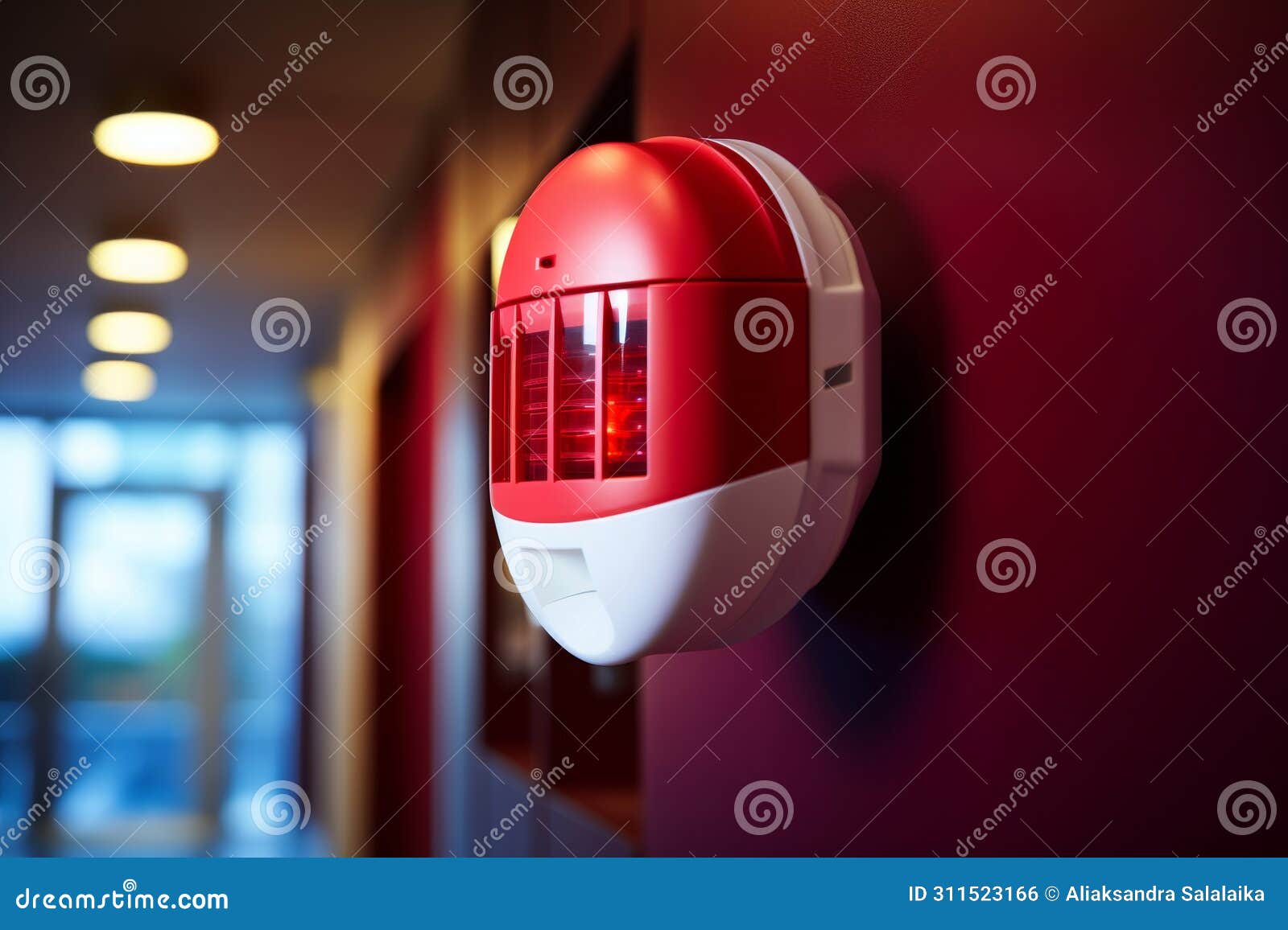 Wall Mounted Fire Alarm Detector with Strobe Light for Visual Alert ...