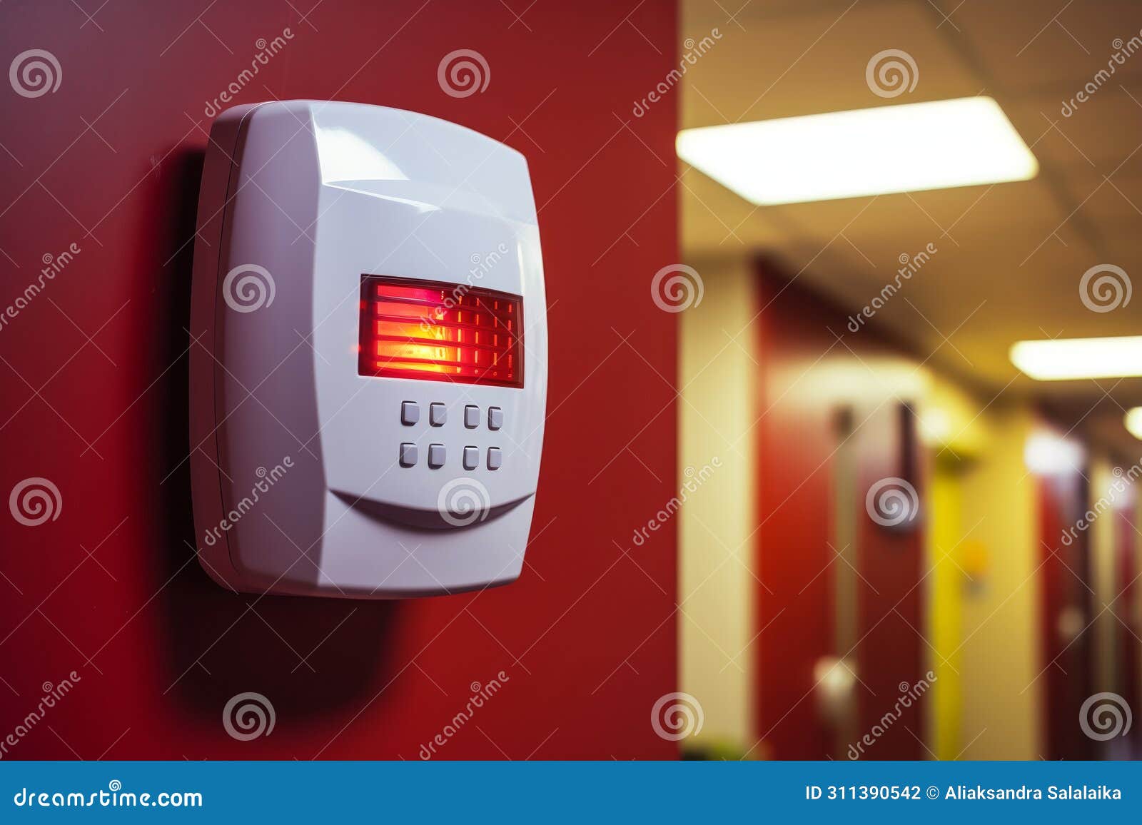 Wall Mounted Fire Alarm Detector with Strobe Light for Visual Alert ...