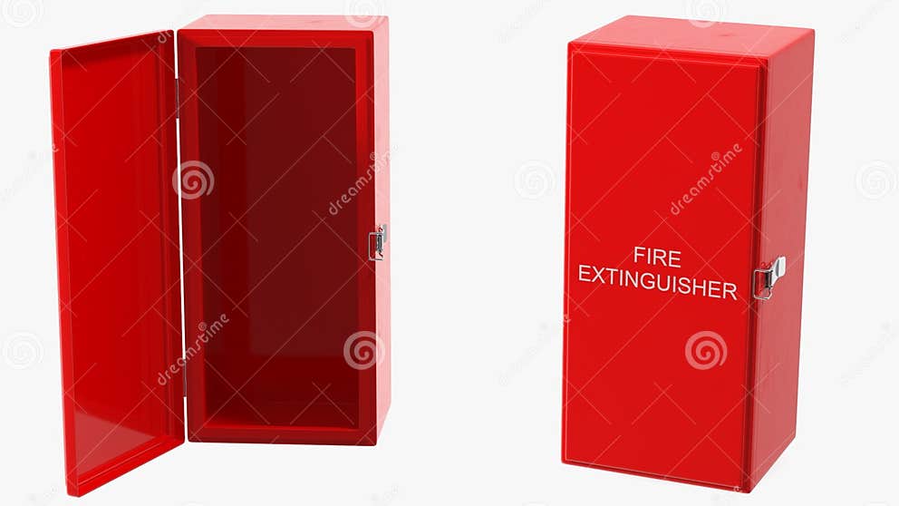 Wall Mounted Fire Extinguisher Safety Storage Cabinet Stock Image ...