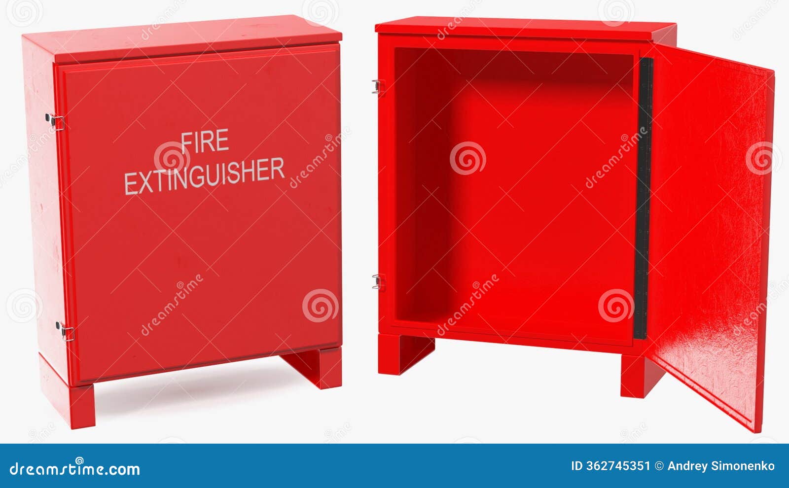 Wall Mounted Fire Extinguisher Safety Storage Cabinet Stock Image ...