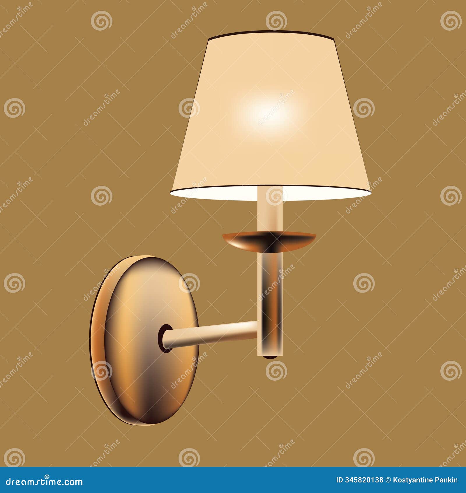 Wall Mounted Household Lighting Fixture Stock Illustration ...