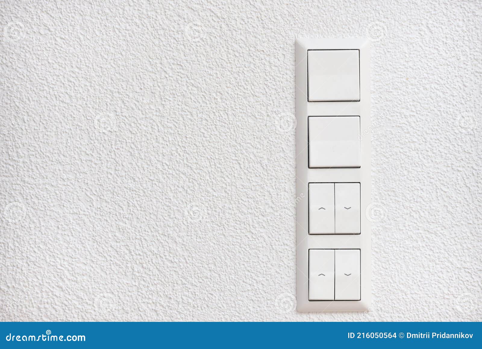 Wall-mounted Light Switches and Roller Shutter Control Switch on ...