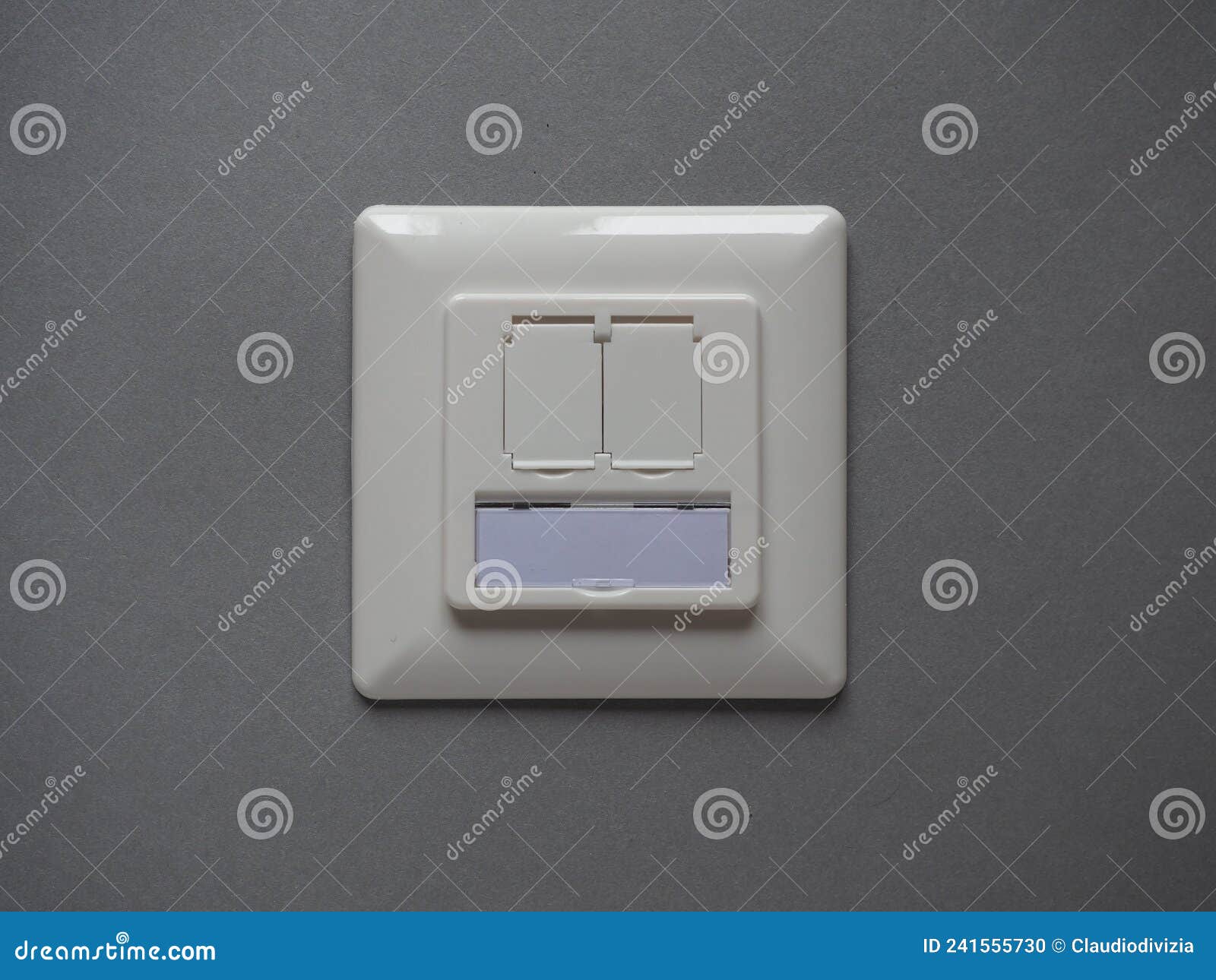 Wall Mounted Network Socket Stock Photo - Image of grey, internet ...