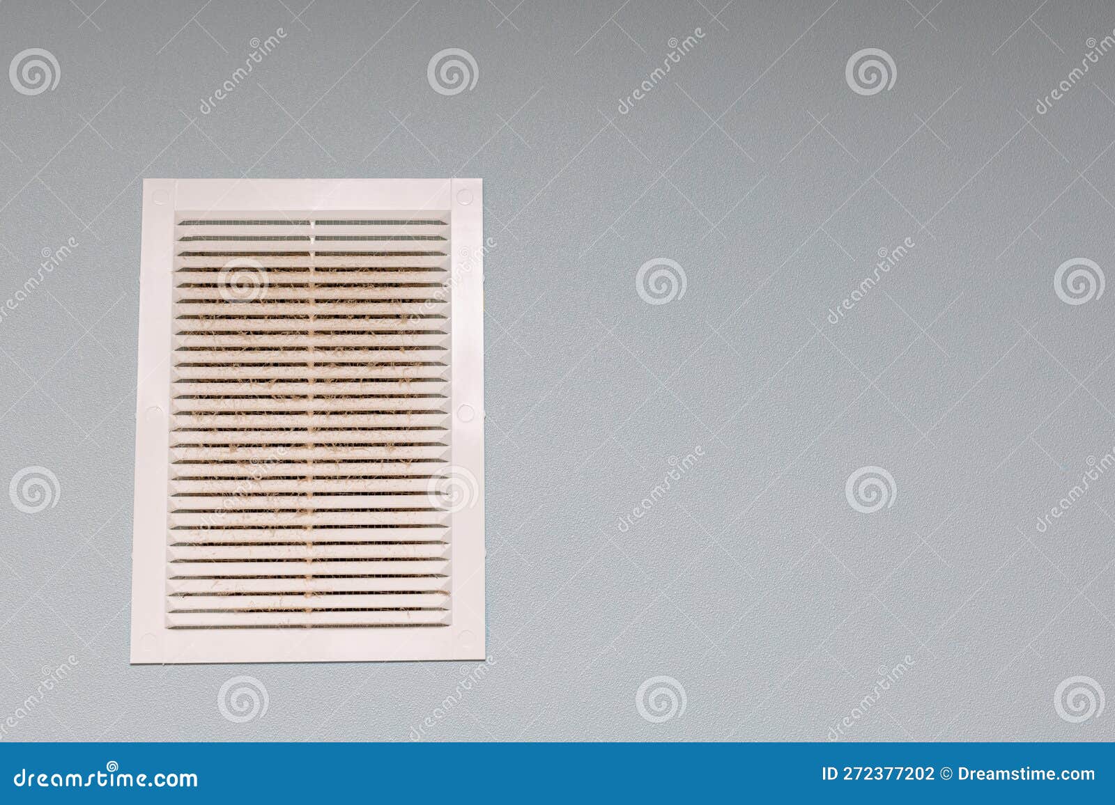 Wall-mounted Plastic Ventilation Grate Clogged with Dust Stock Photo ...