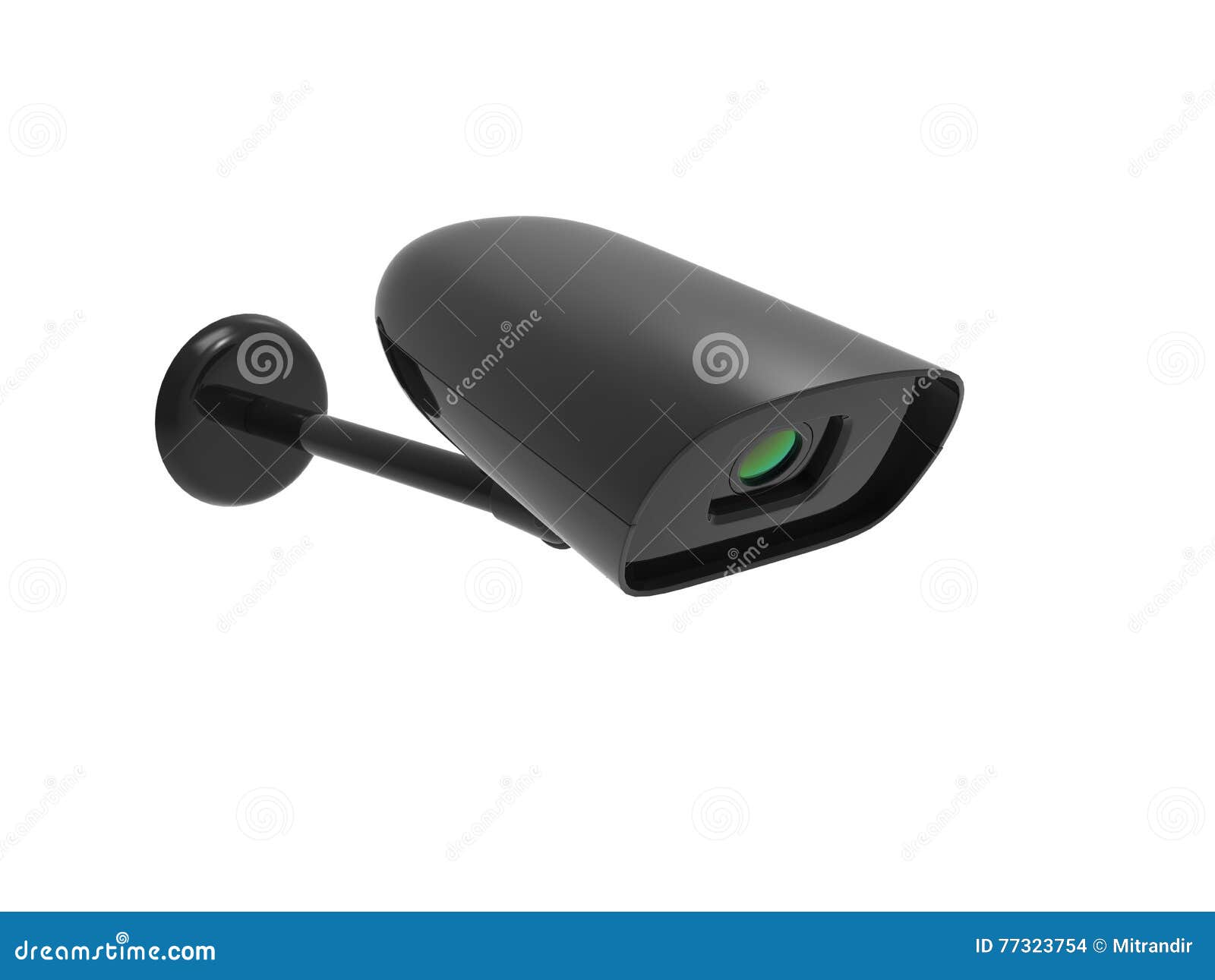 Wall Mounted Security Camera - Top View Stock Photo - Image of alarm ...