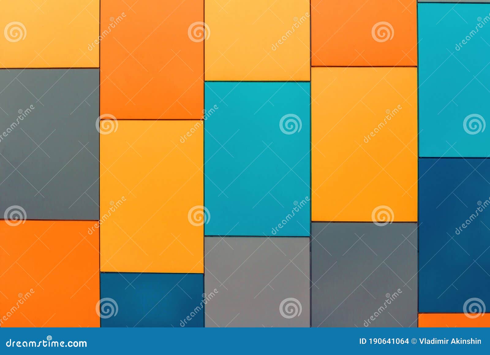 Wall from Multi-colored Panels Stock Photo - Image of closeup, blue ...