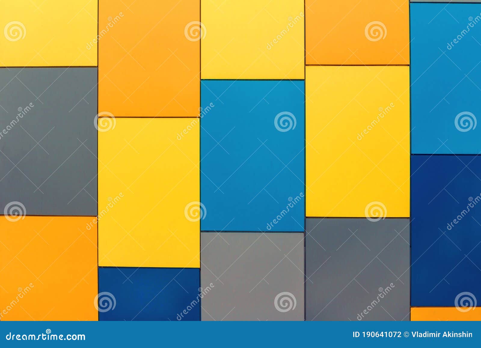 Wall from Multi-colored Panels Stock Photo - Image of architecture ...