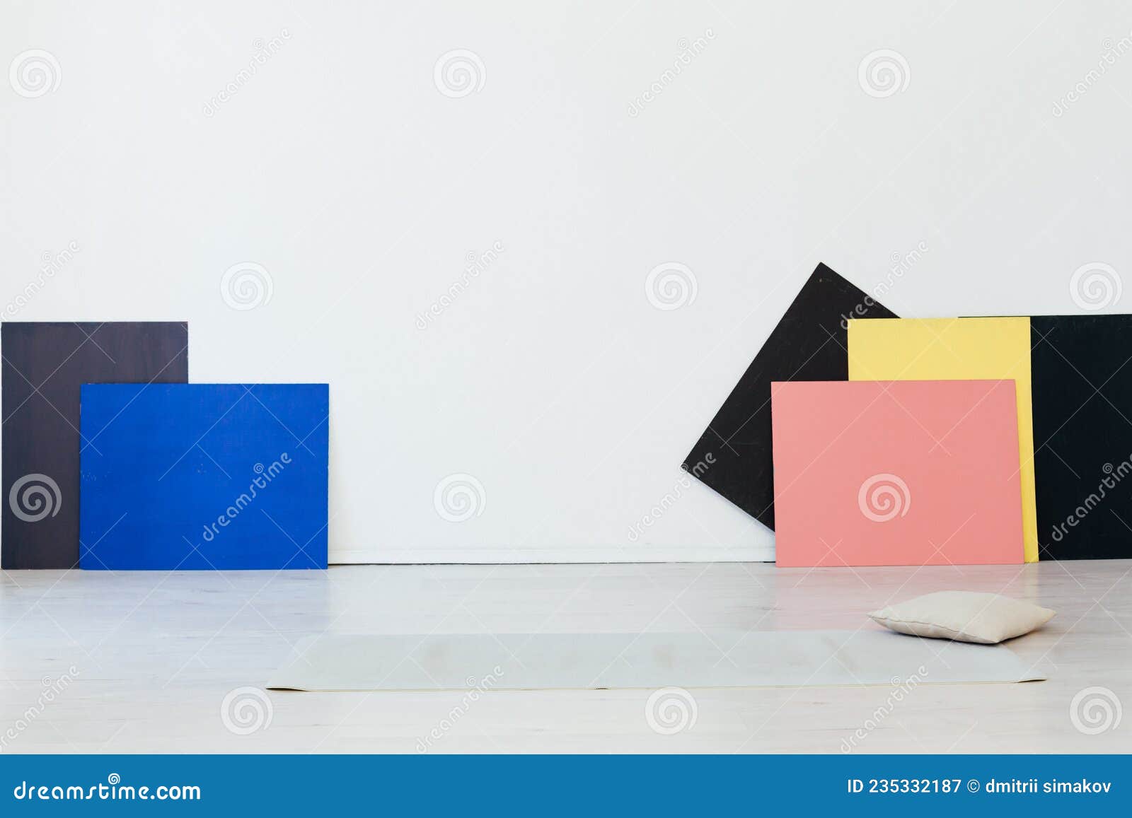 Wall with Multi-colored Rectangles As a Background Stock Image - Image ...