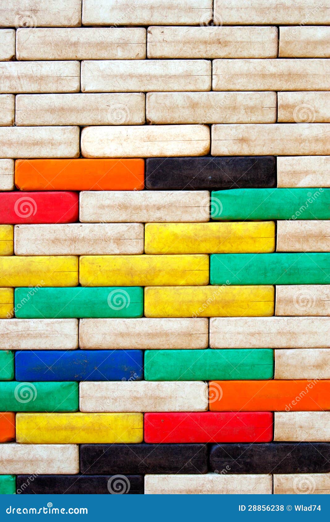 Wall of Multicolored and Colored Plastic Blocks Stock Photo - Image of ...