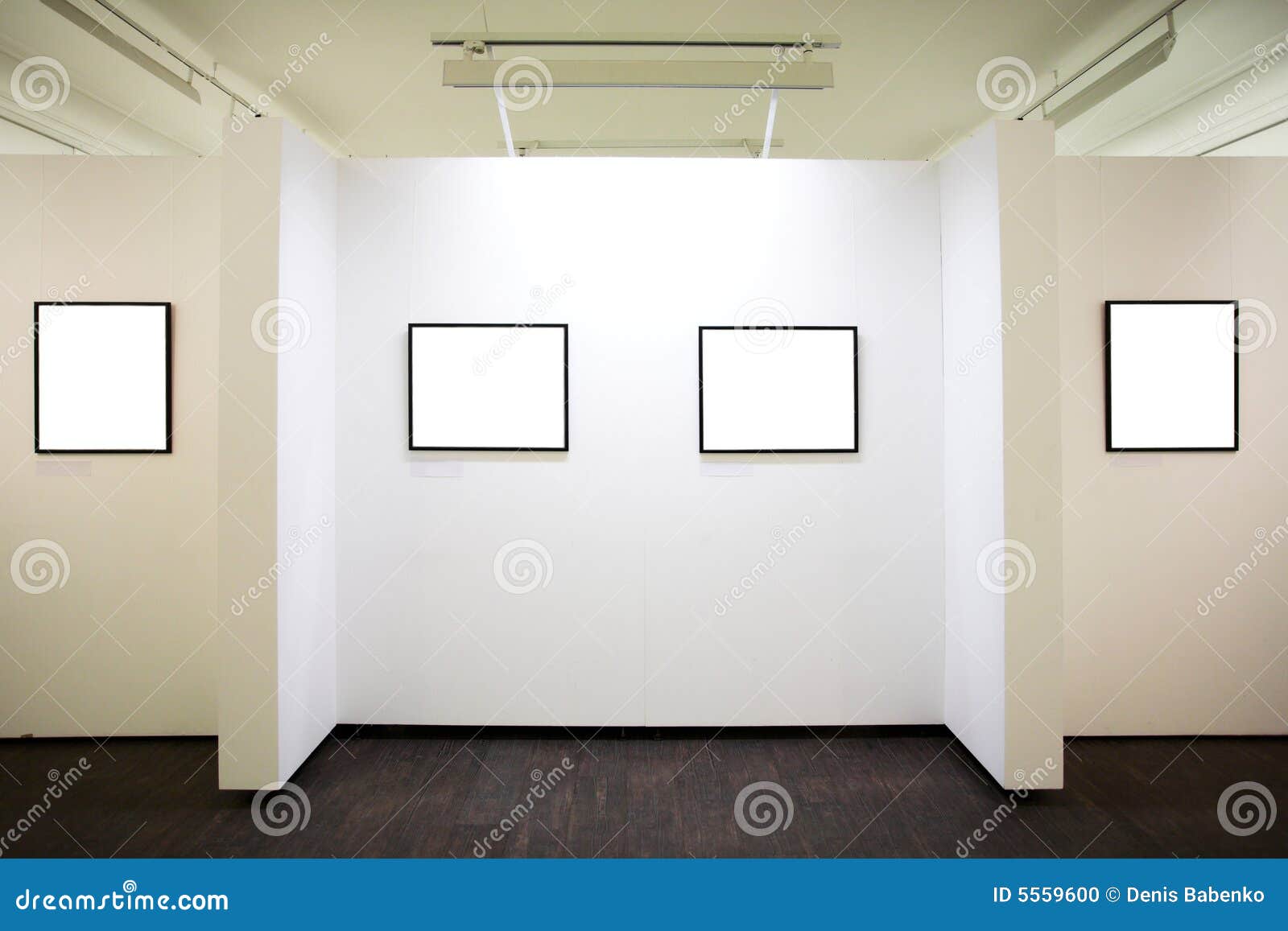 Wall in museum with frames stock photo. Image of illuminated - 5559600