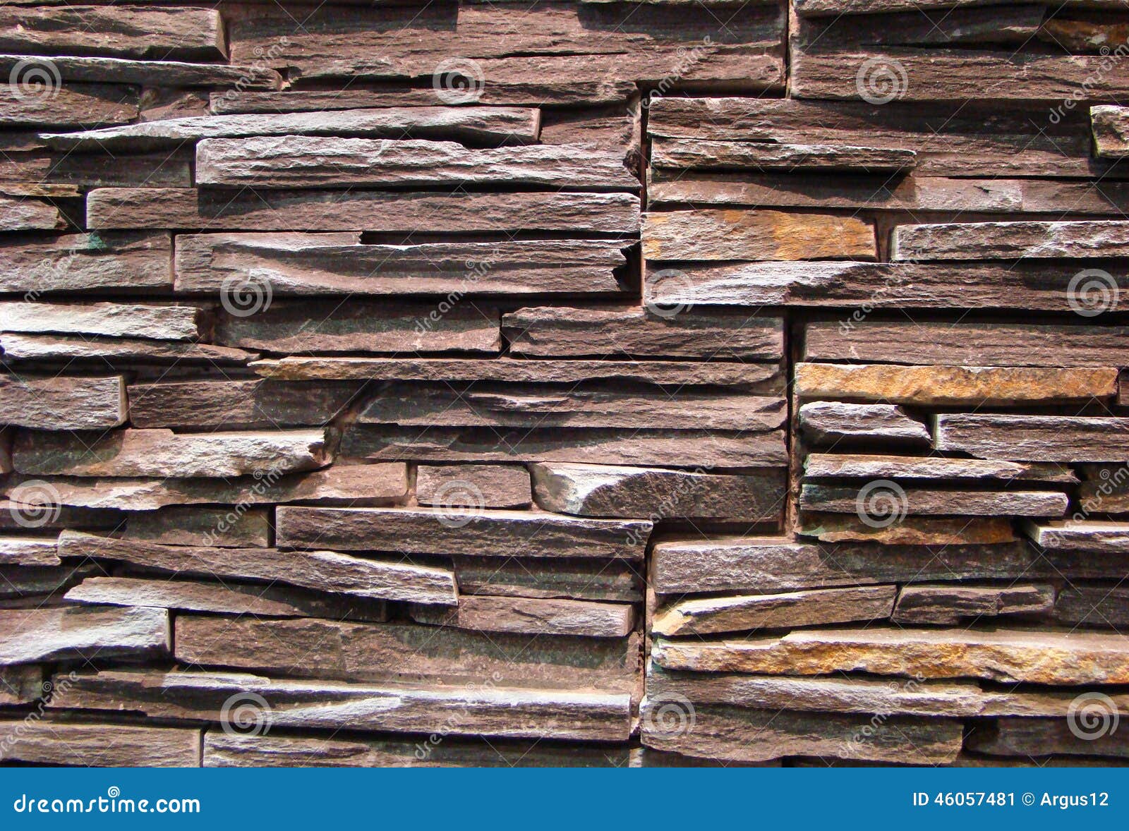 Wall of Natural Brown Stone Stock Image - Image of mining, building ...